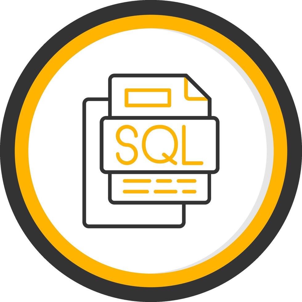 SQL File Line Two Color Circle Icon 47289528 Vector Art at Vecteezy
