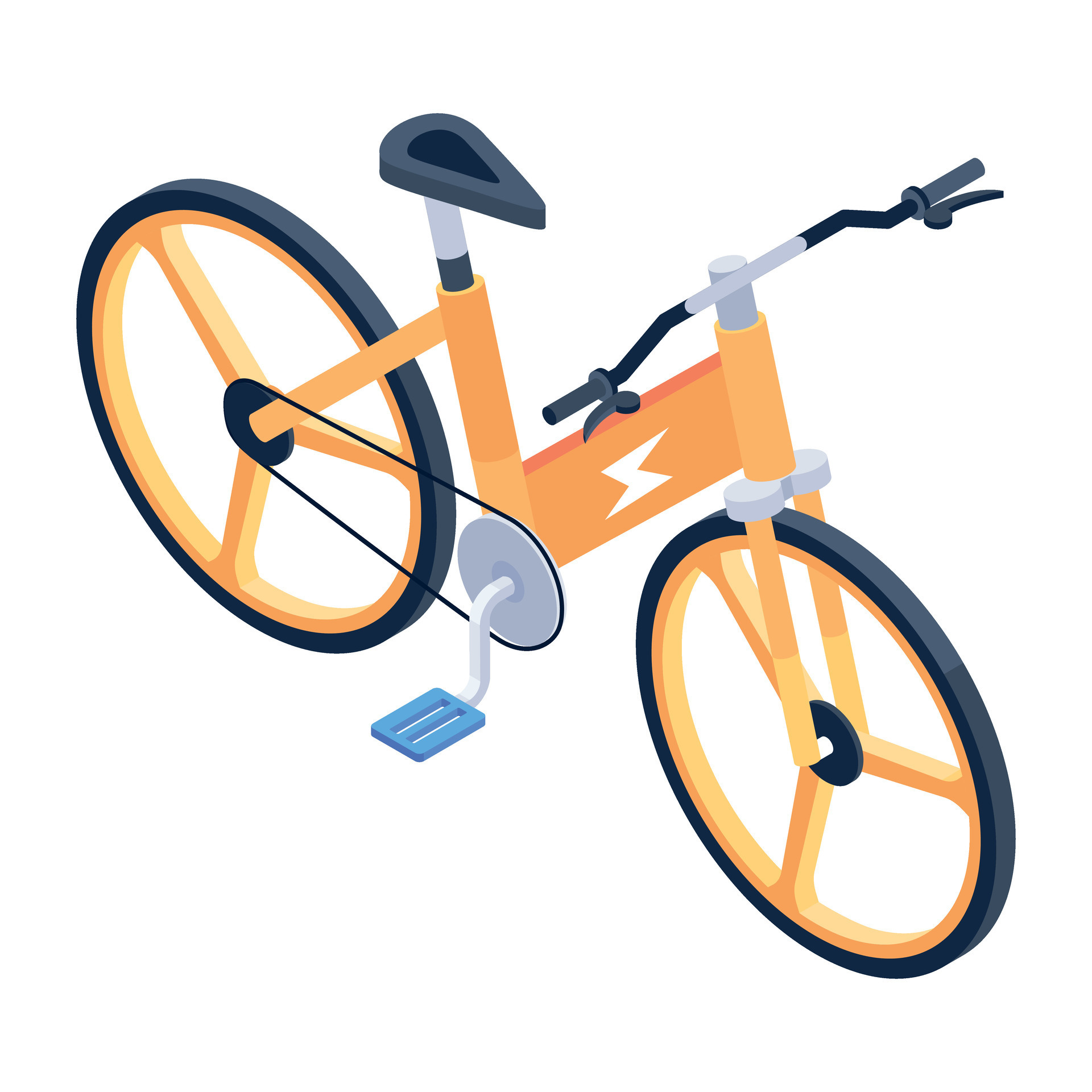 Visually appealing isometric icon of electric bike 47296897 Vector Art ...
