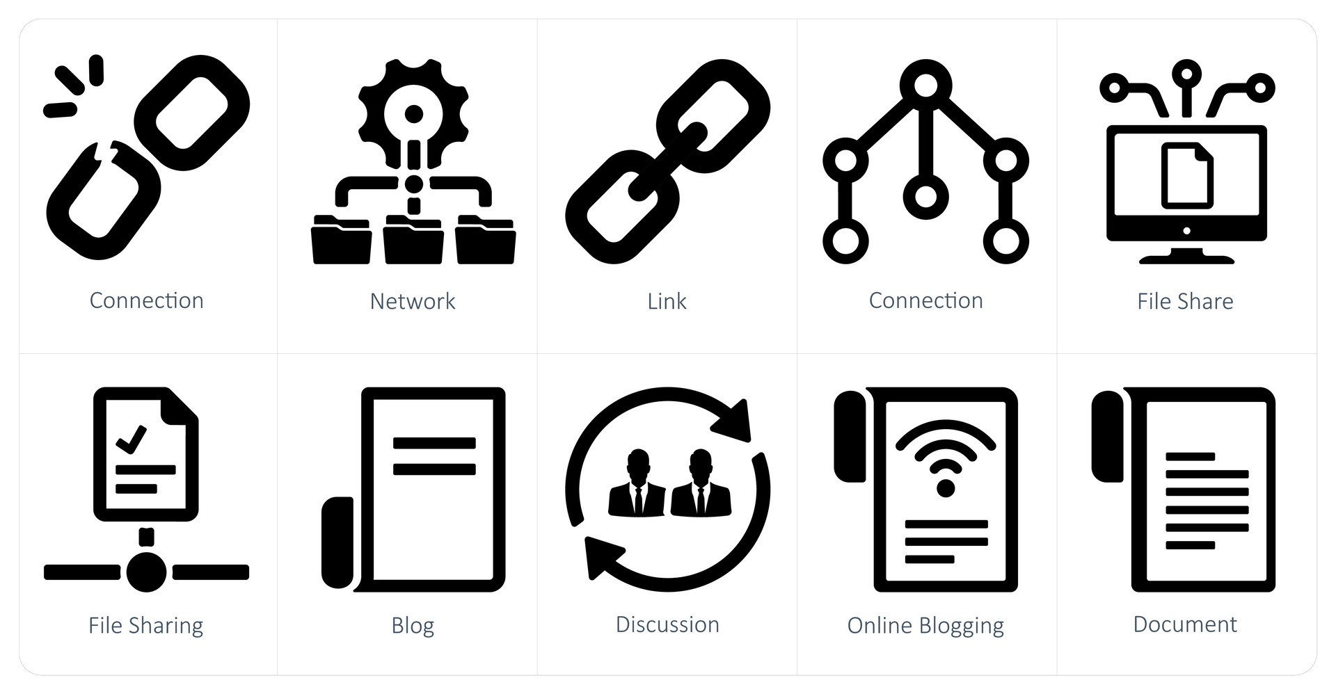 A set of 10 web marketing icons as connection, network, link 47298816 ...
