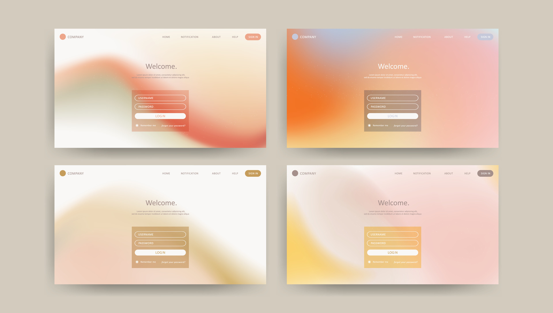 Abstract elegant gradient background. aesthetic website landing page or ...