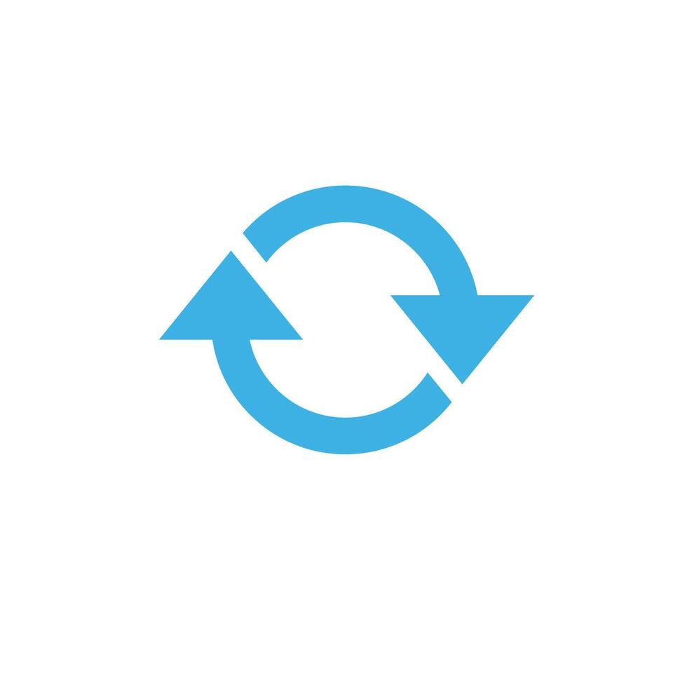 Arrow Sign Icon Reload Refresh Loop Direction Rotate Isolated Flat