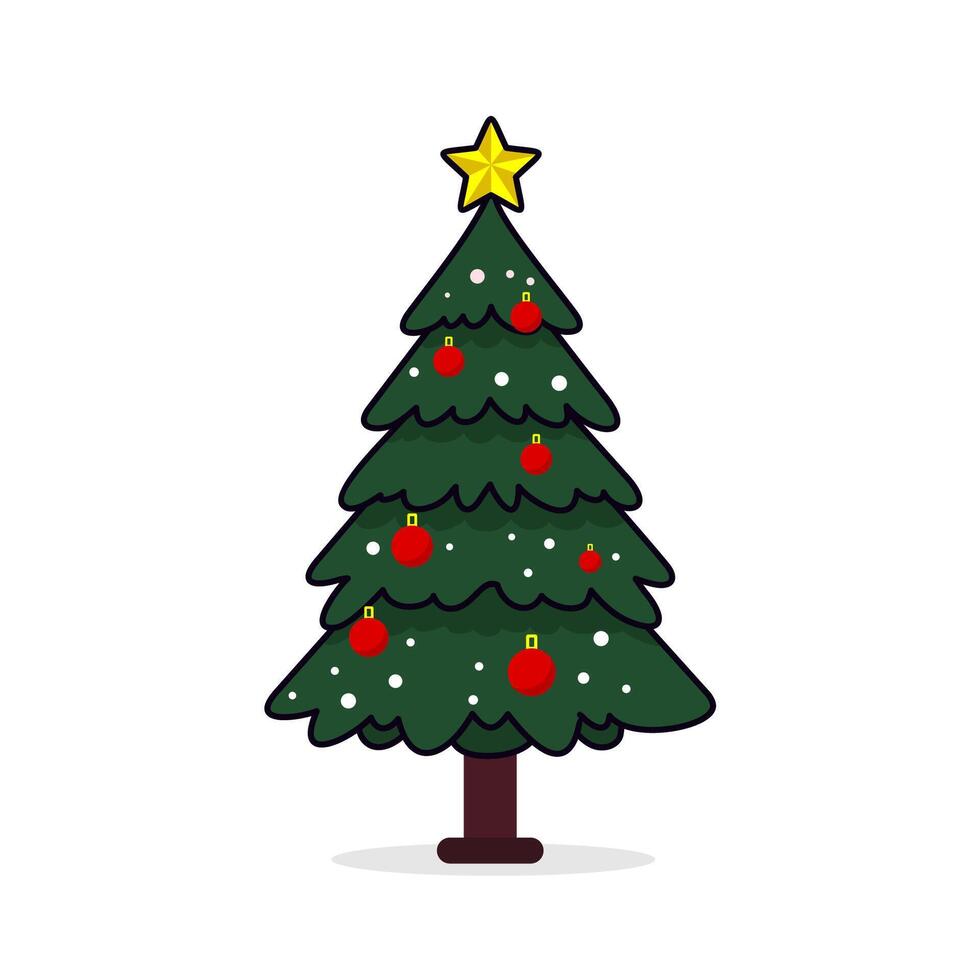 Simple cute Christmas tree vectors 47306837 Vector Art at Vecteezy