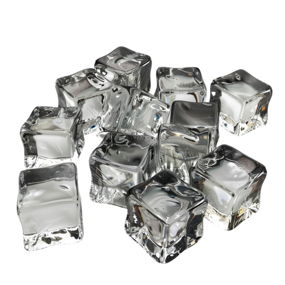 Several ice cubes AI-Generative 47308661 PNG