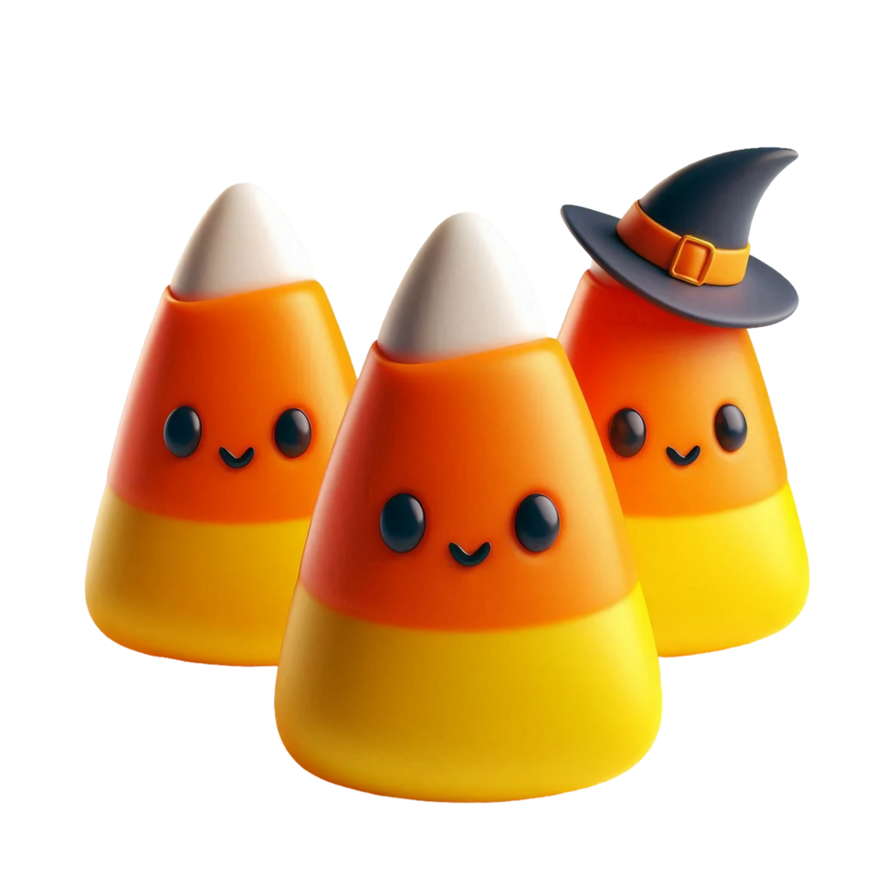 Halloween candy corn isolated 47309420 PNG