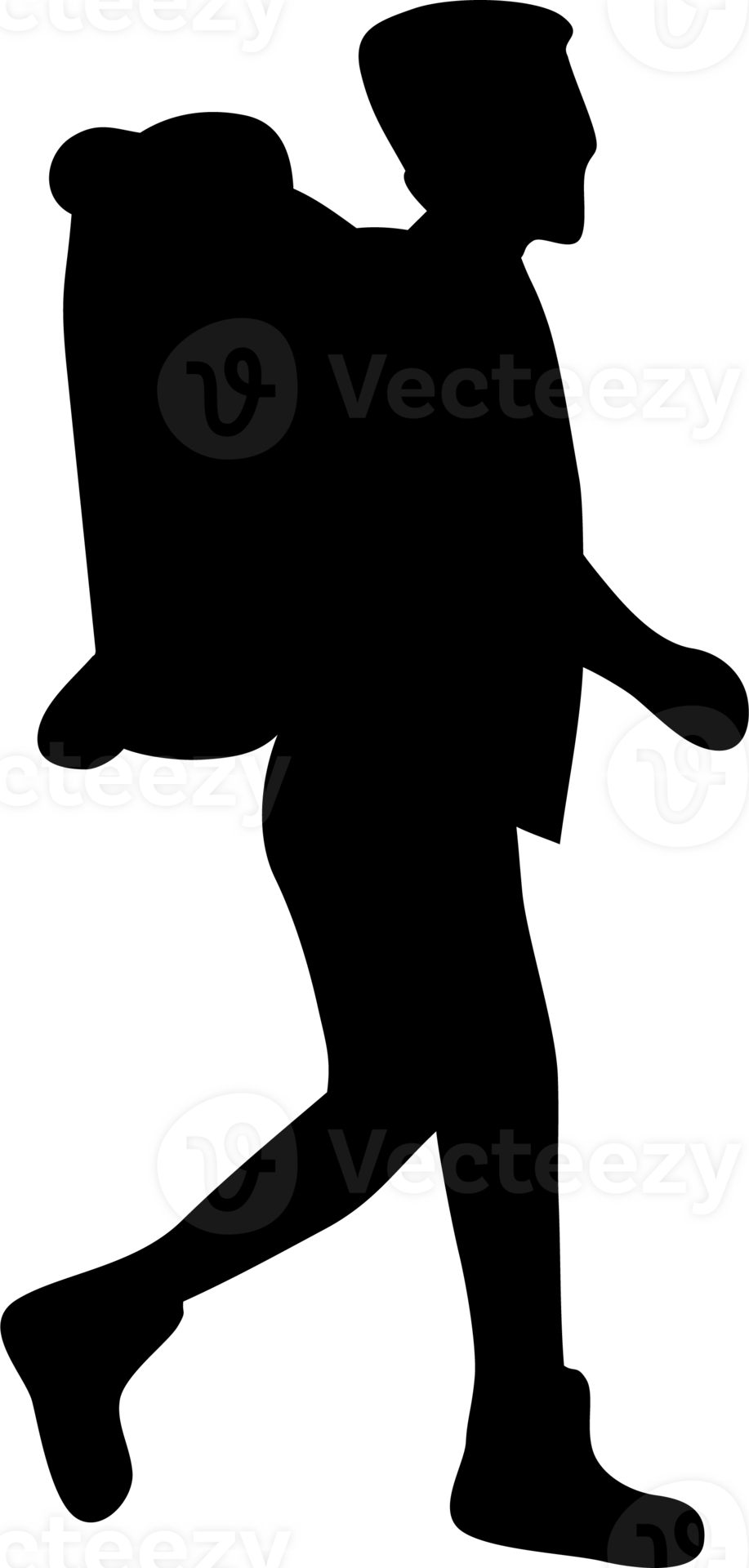 Backpacker climber silhouette 47309824 PNG