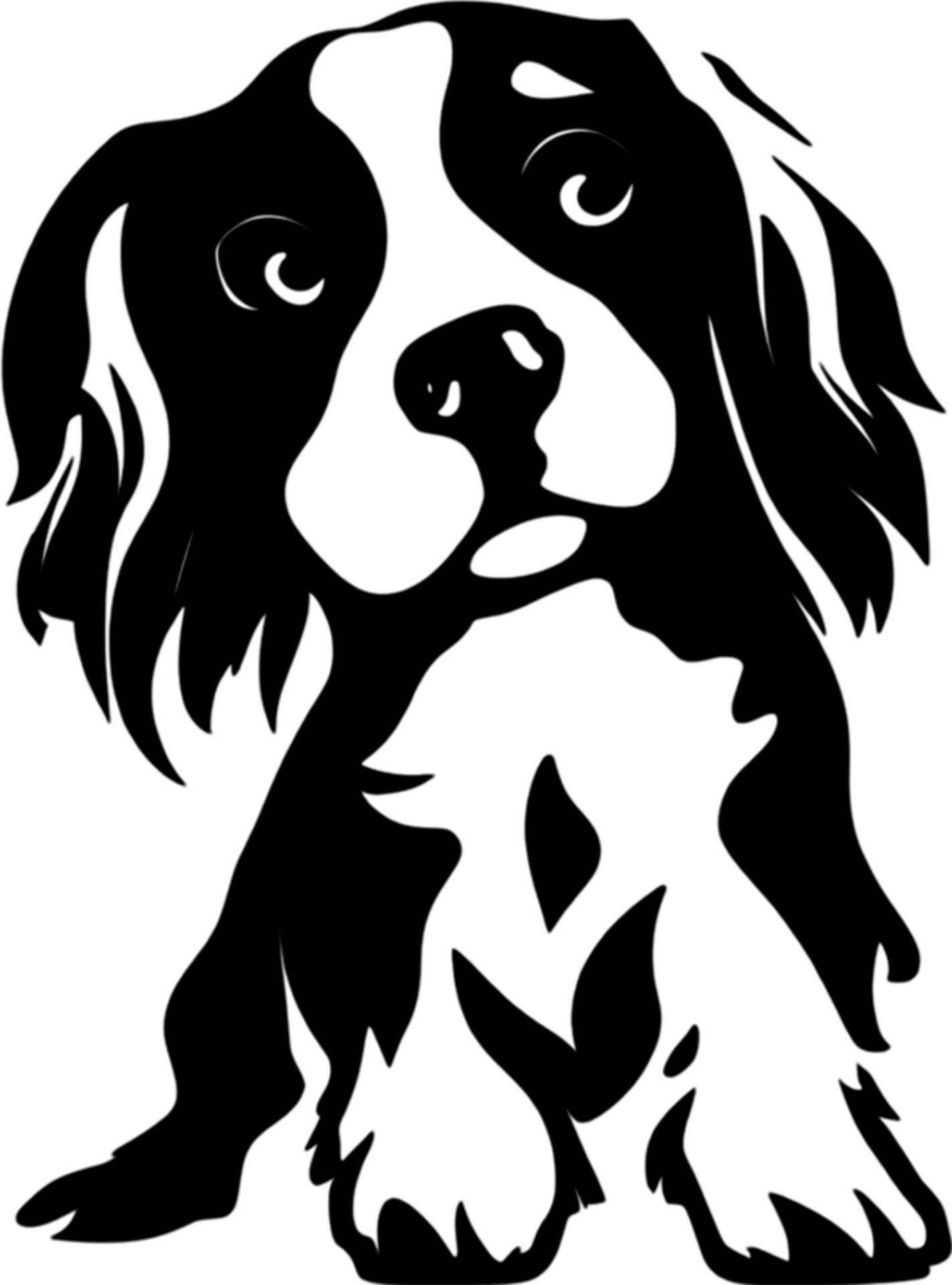 adorable caballero Rey Charles spaniel plantilla capturas canino encanto. ai-generado. 47311308 PNG