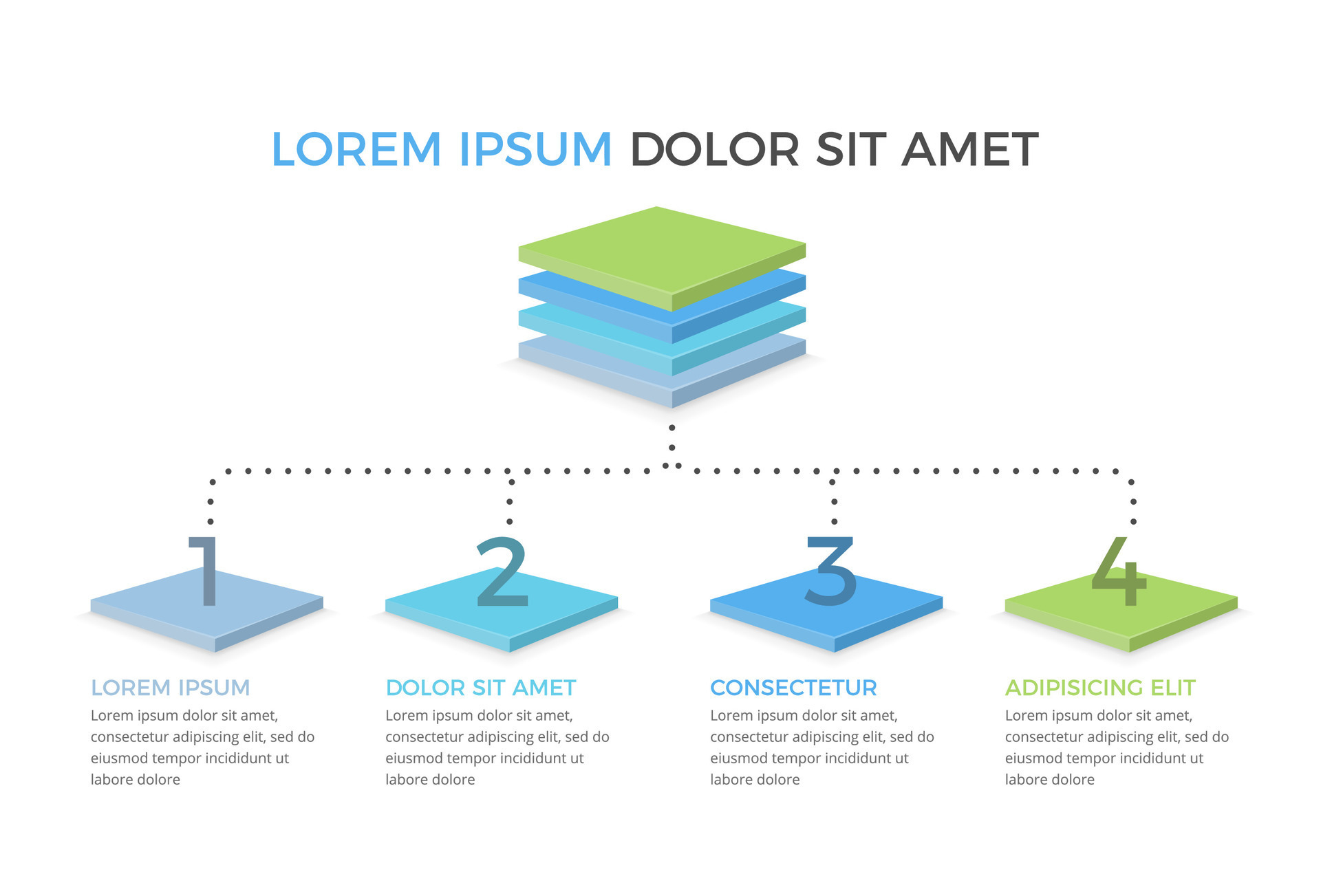 Flowchart with 4 Elements 47313205 Vector Art at Vecteezy