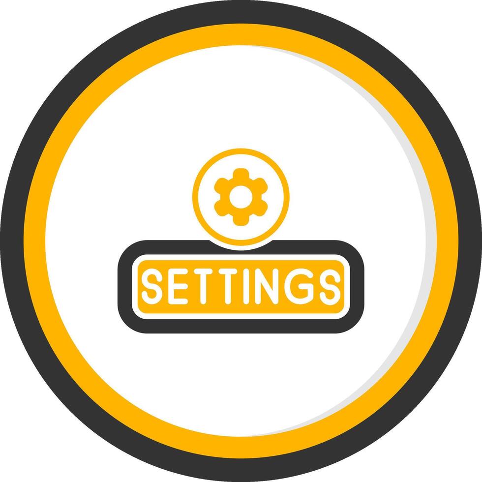 Setting Glyph Two Color Circle Icon 47314315 Vector Art at Vecteezy
