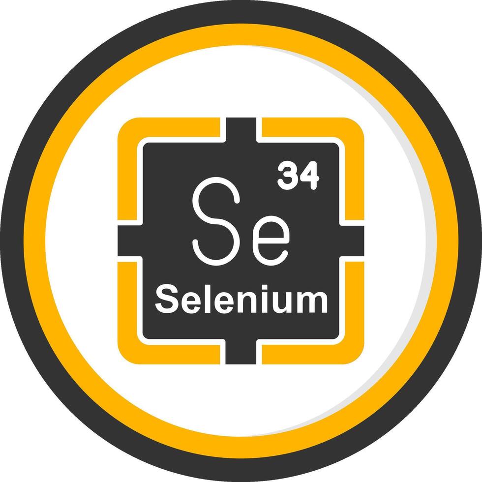 Selenium Glyph Two Color Circle Icon 47314376 Vector Art at Vecteezy