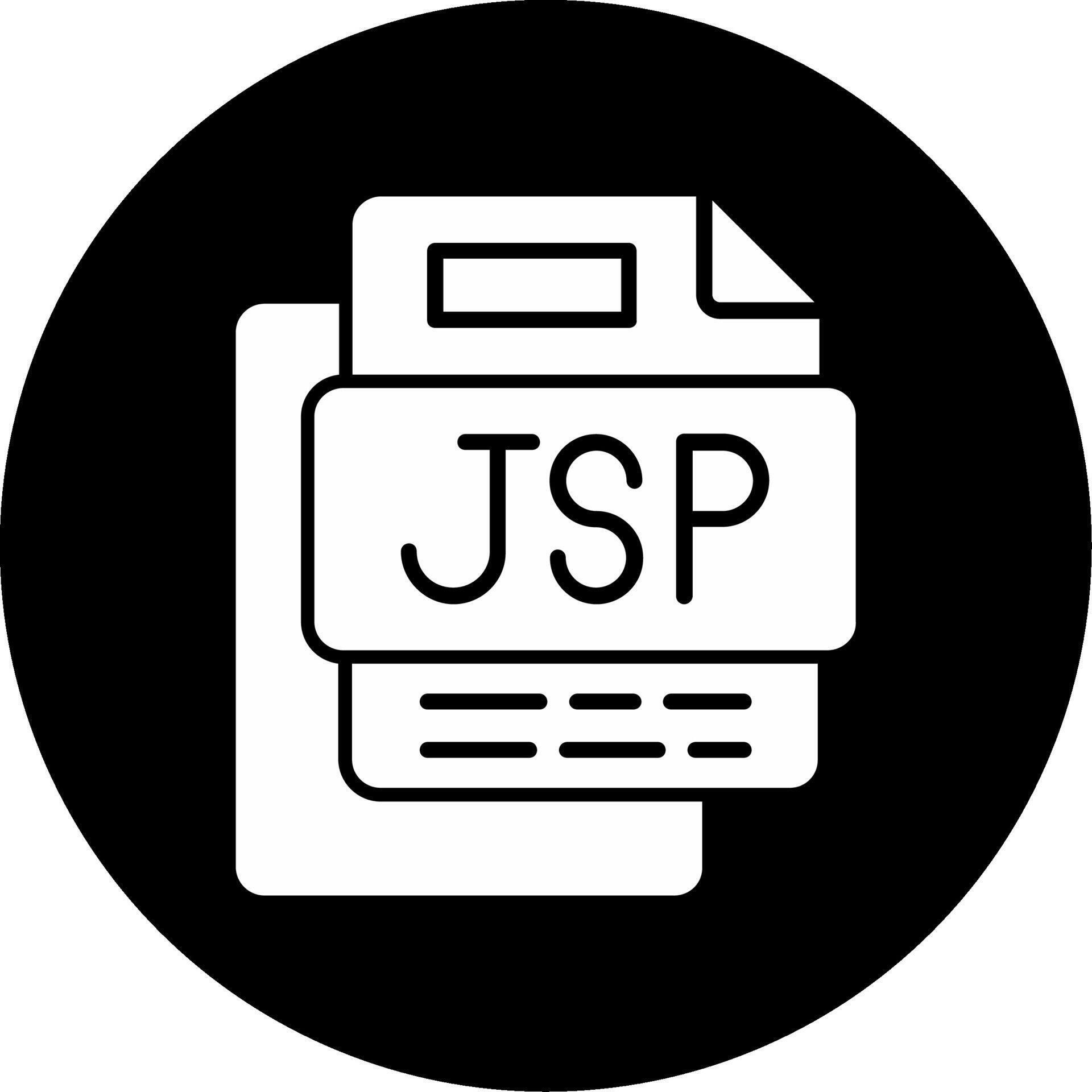 Jsp File Circle Inverted Icon 47317103 Vector Art At Vecteezy