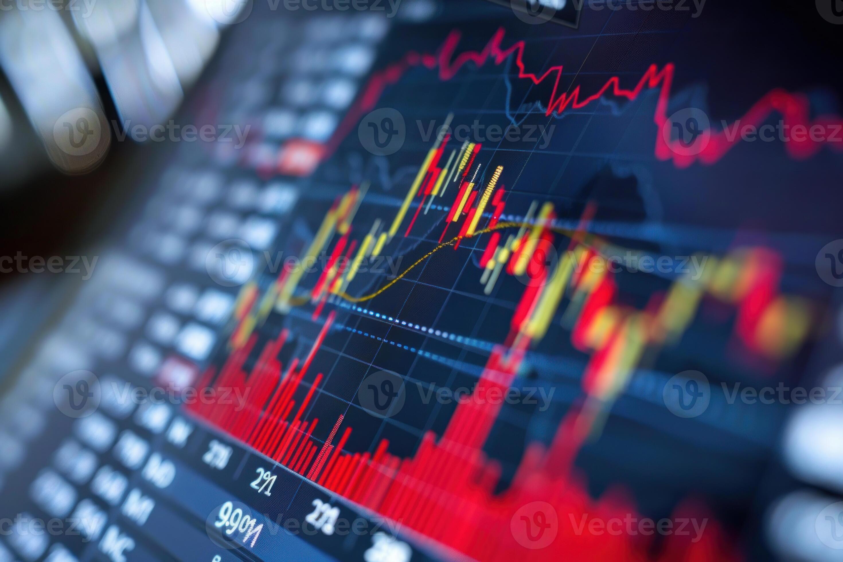Dynamic stock market graph displaying fluctuating trends and data ... Dynamic stock market graph displaying fluctuating trends and data ...