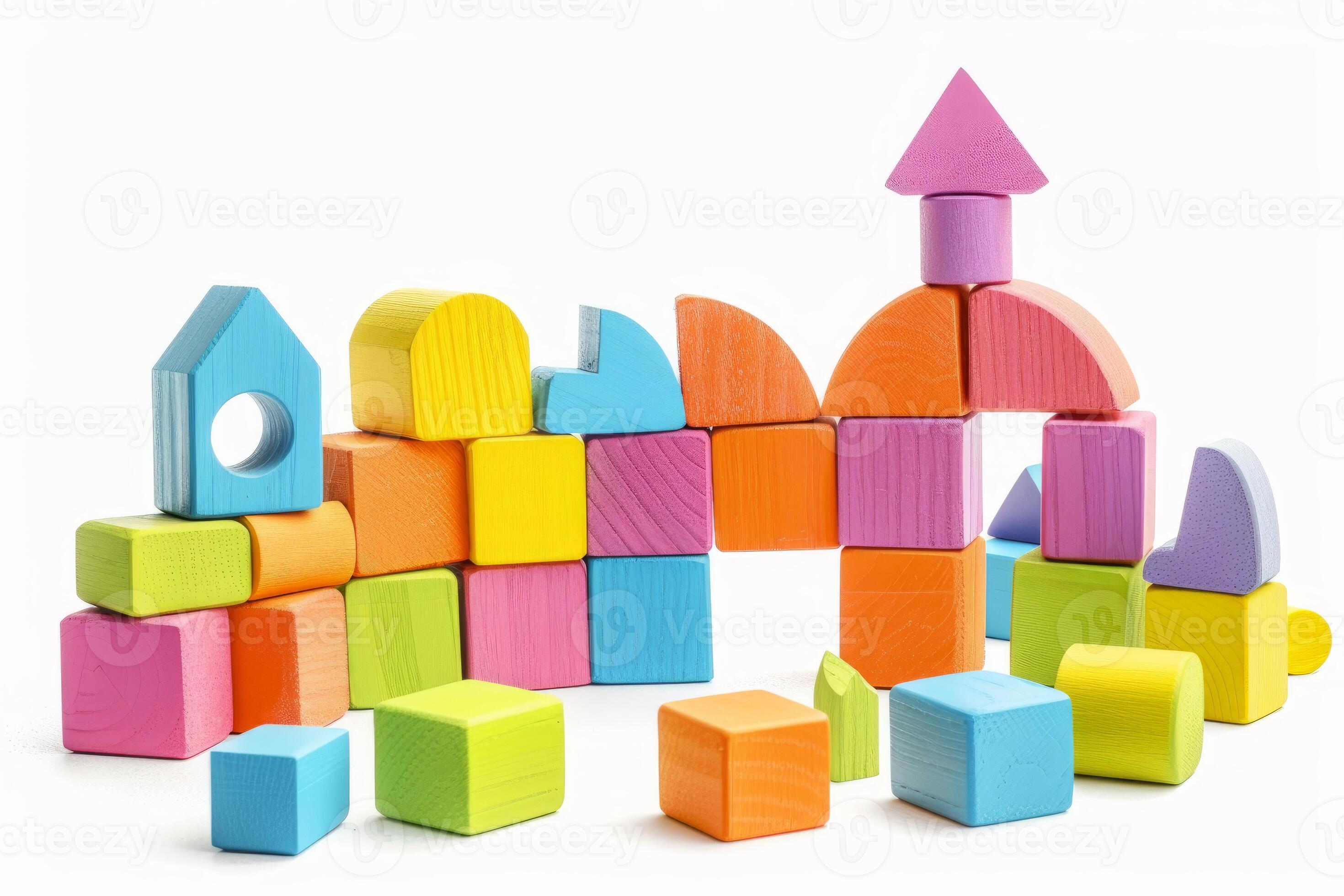 Colorful wooden building blocks for children 47332386 Stock Photo at ... Colorful wooden building blocks for children 47332386 Stock Photo at ...