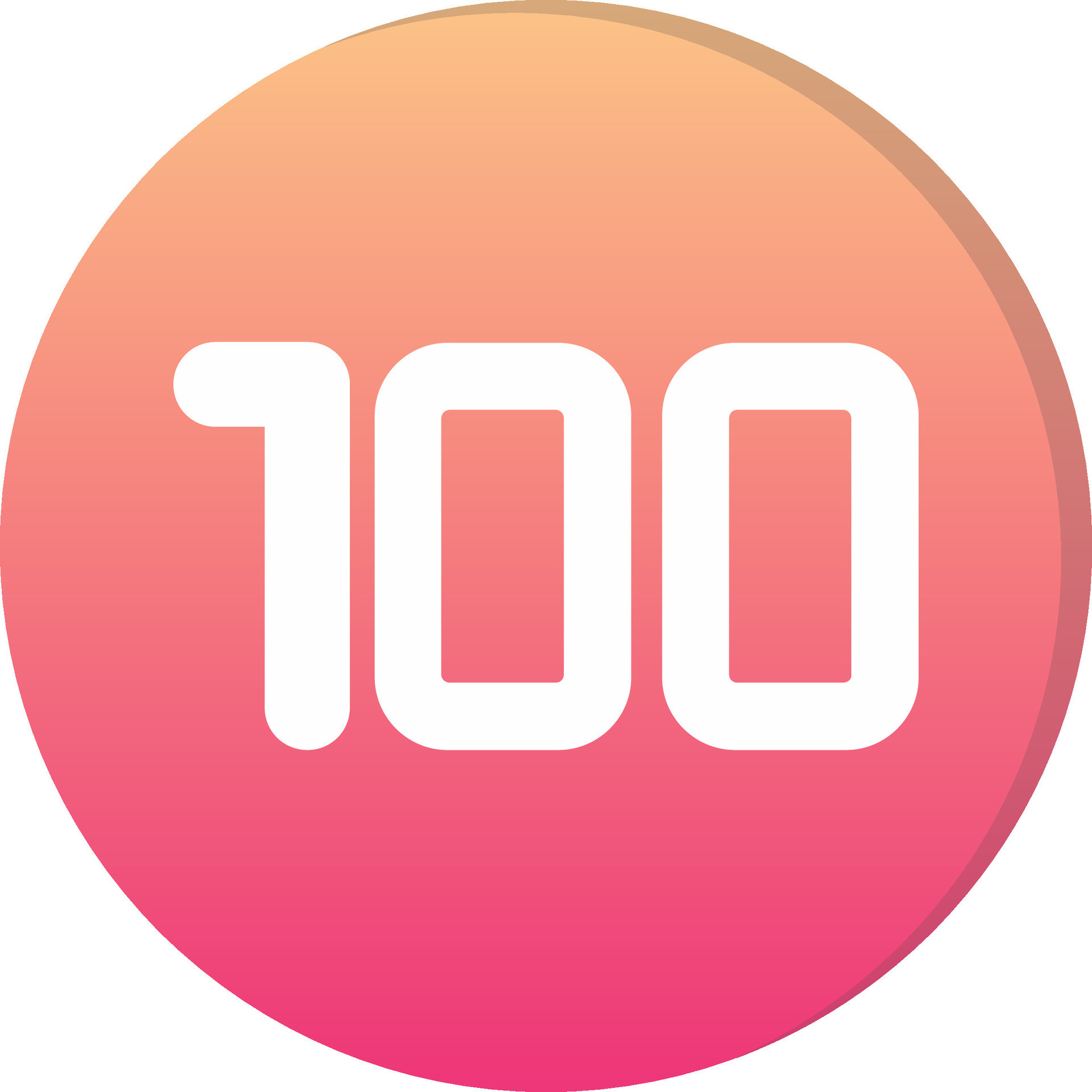 One hundred Circle Icon 47348436 Vector Art at Vecteezy