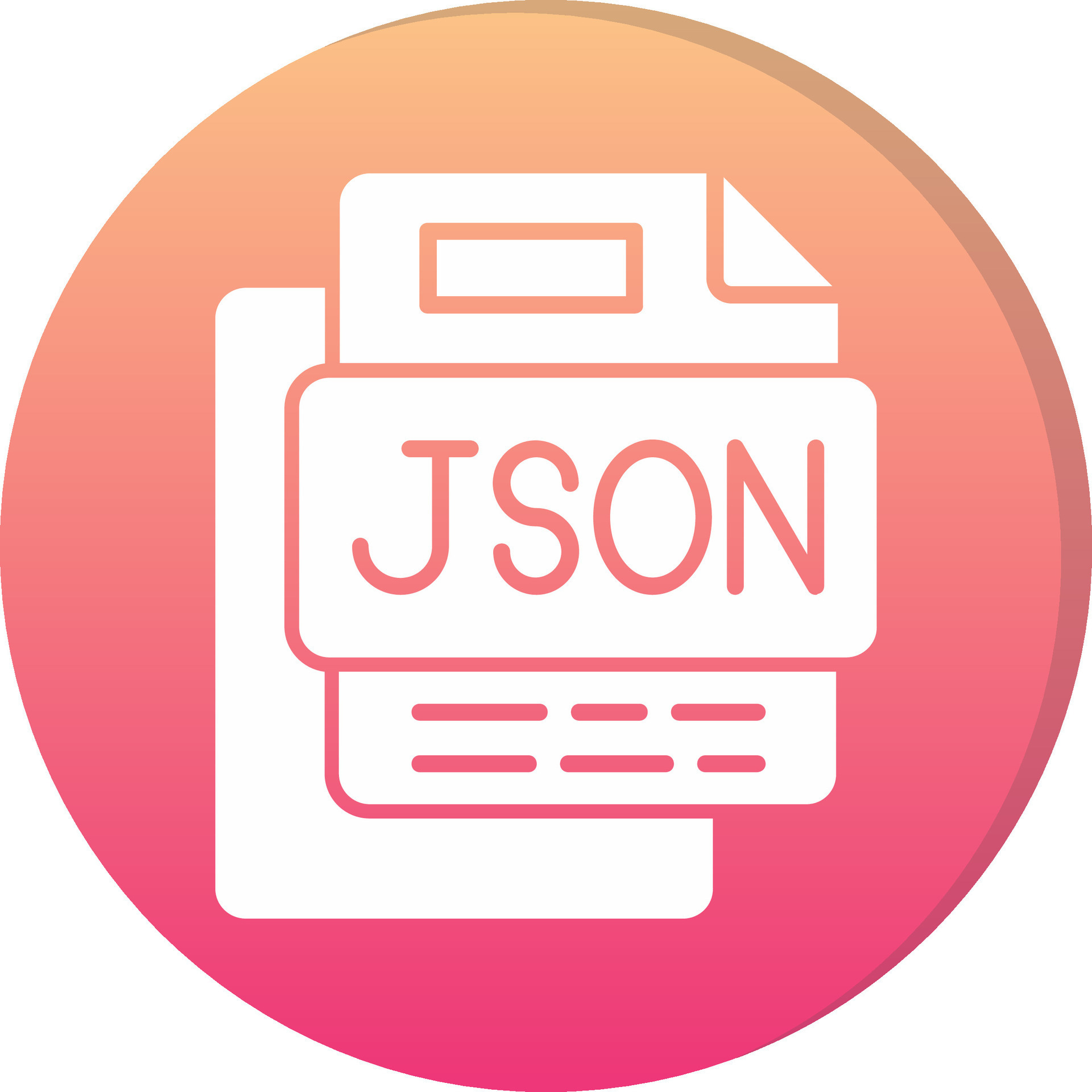 Json File Circle Icon 47348538 Vector Art at Vecteezy