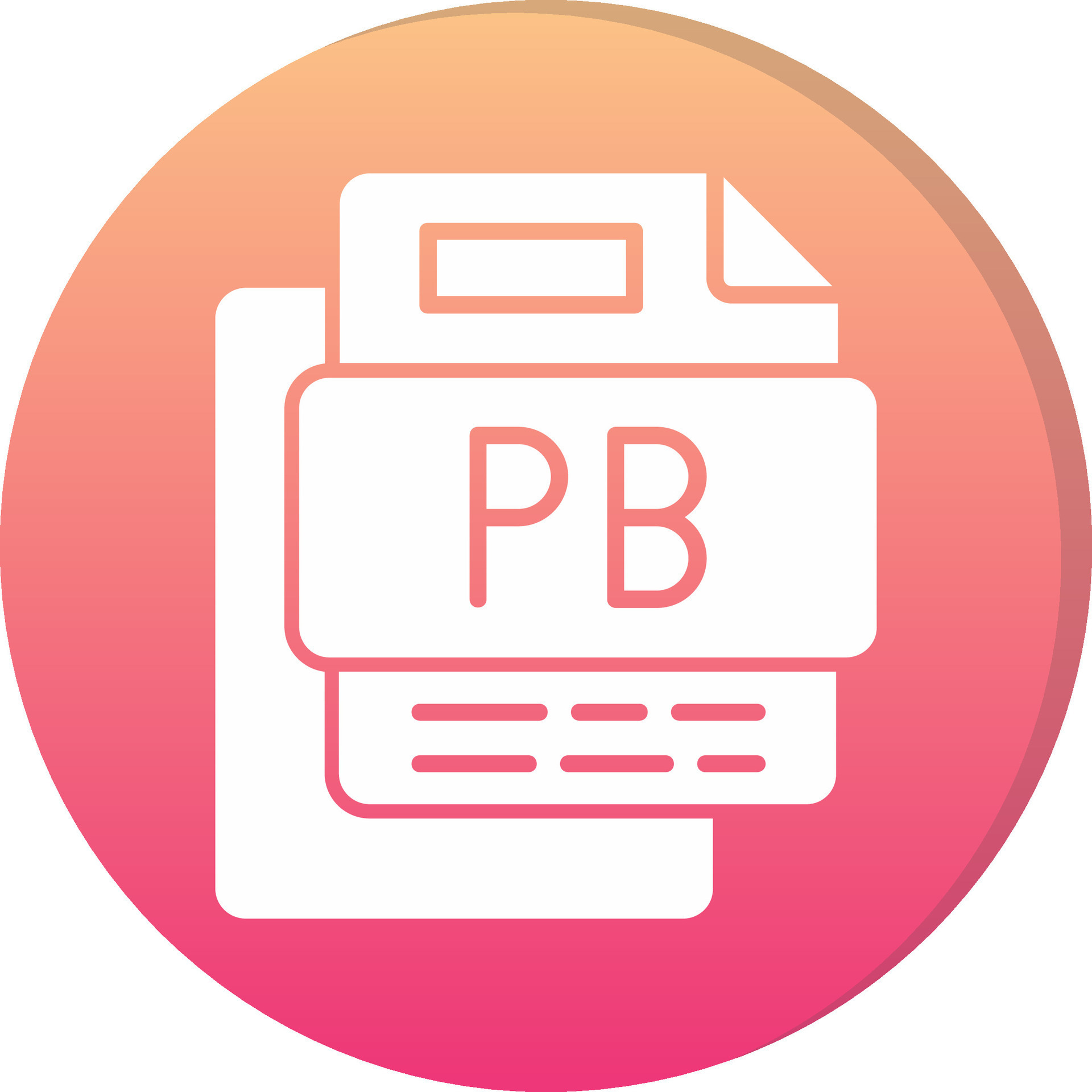 Pb File Circle Icon 47348578 Vector Art at Vecteezy