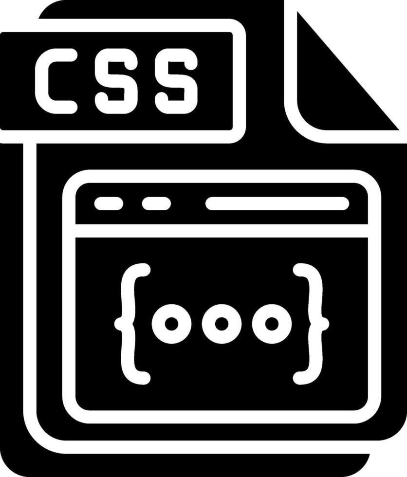 CSS Glyph Icon Design 47351719 Vector Art at Vecteezy