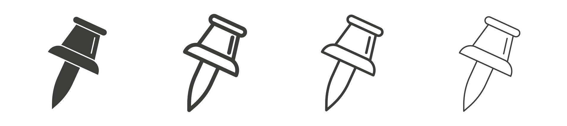 Thumbtack liner and solid icon set in black color 47357003 Vector Art ... Thumbtack liner and solid icon set in black color 47357003 Vector Art ...