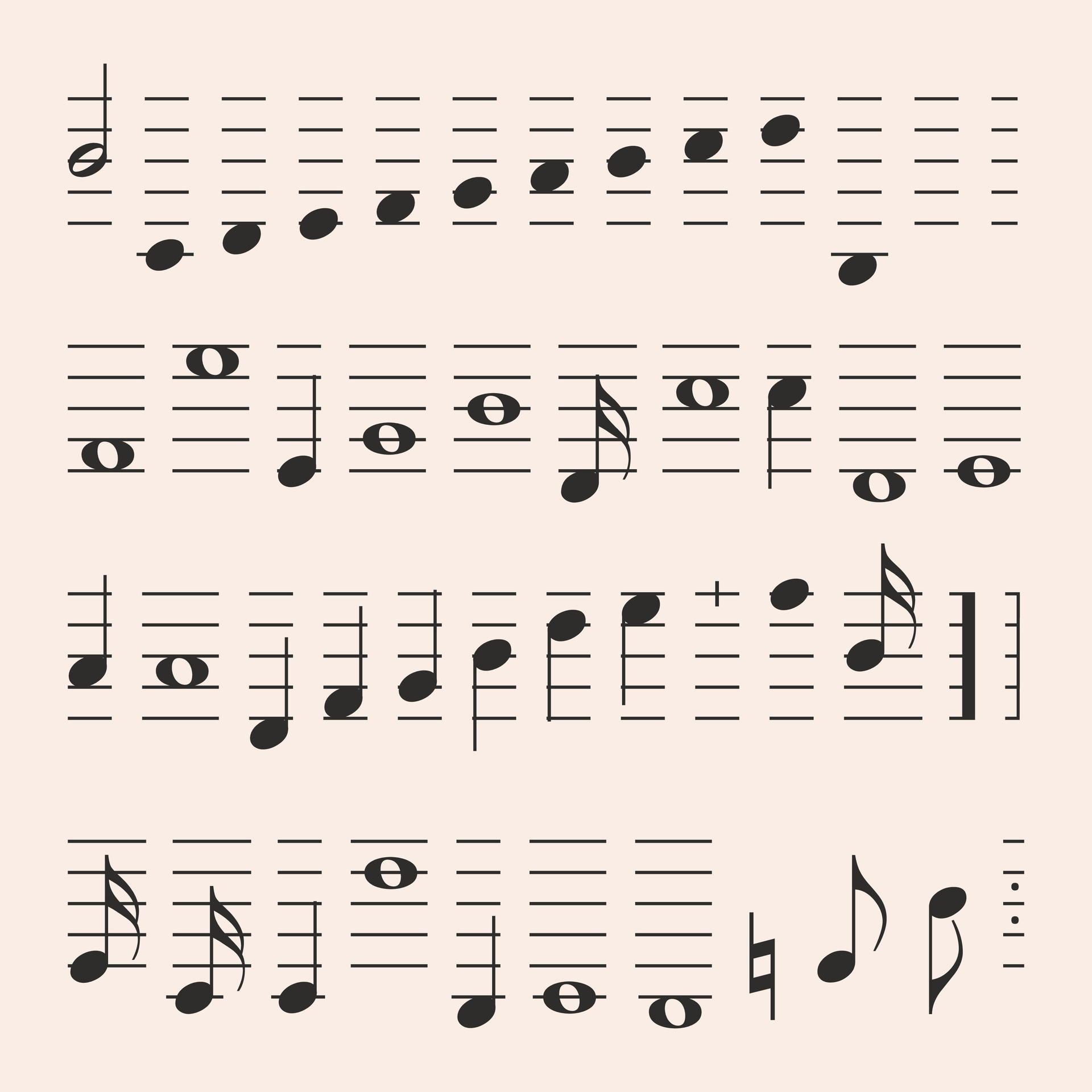 Music Notation Elements Collection 47363615 Vector Art At Vecteezy