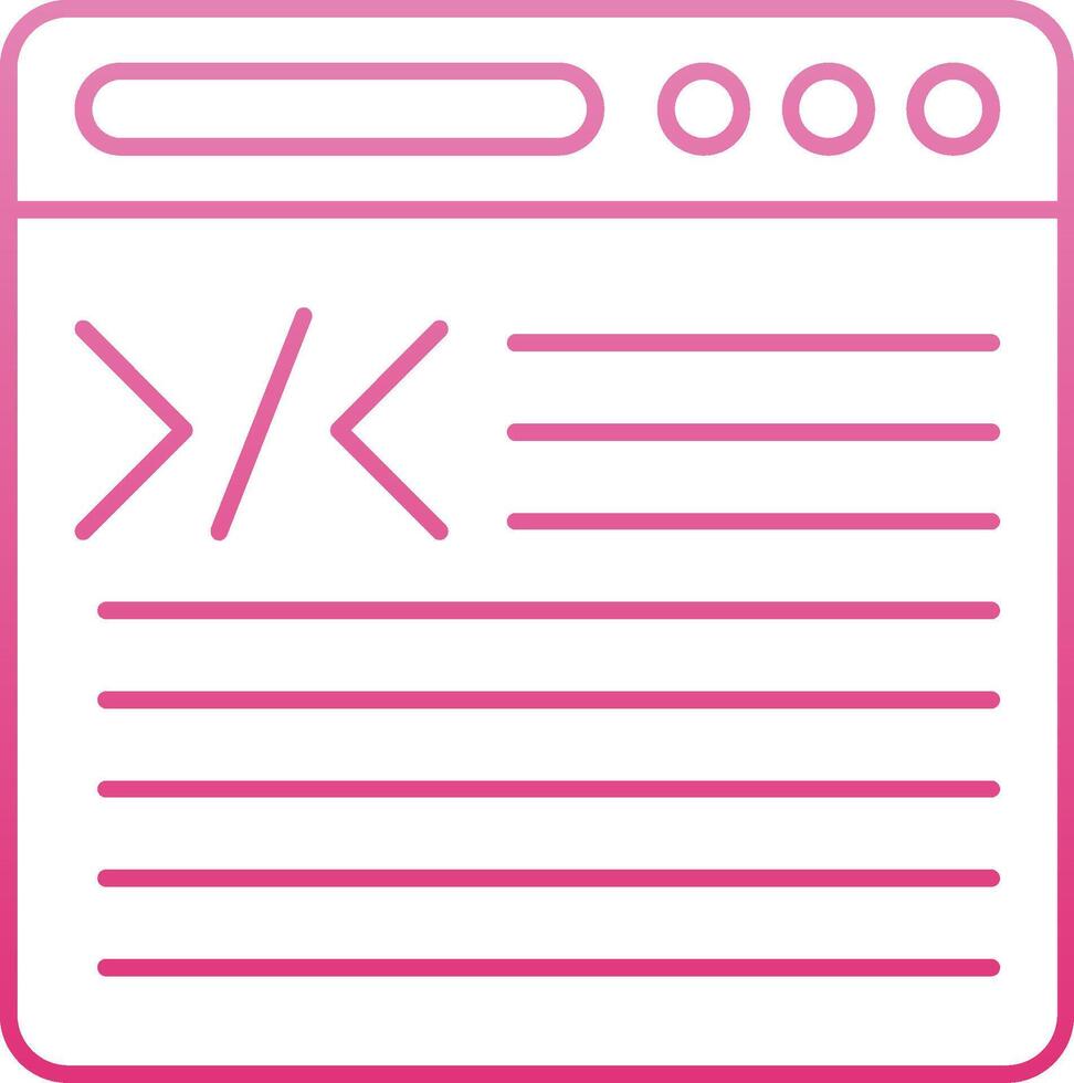 Coding Line Gradient Icon 47368334 Vector Art at Vecteezy