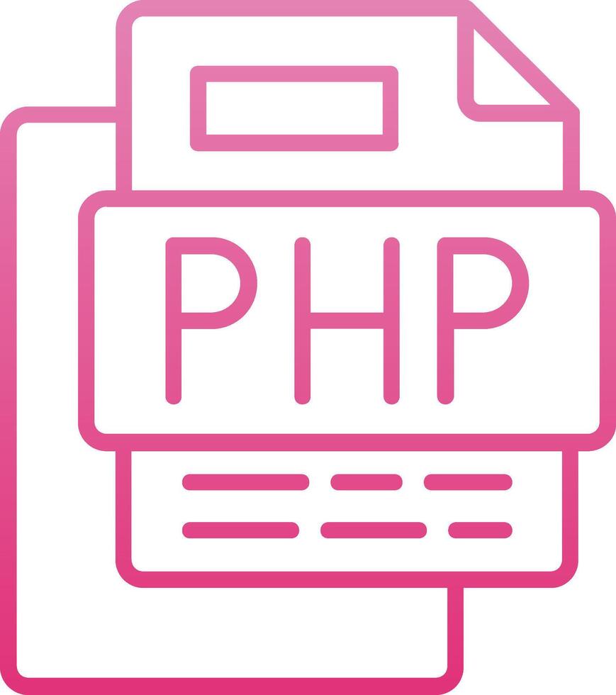 Php File Line Gradient Icon 47369258 Vector Art at Vecteezy