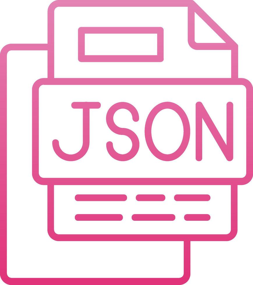 Json File Line Gradient Icon 47369266 Vector Art at Vecteezy