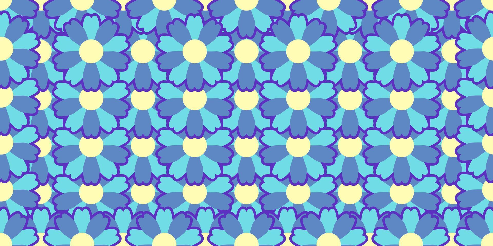 seamless floral pattern in color. This is a illustration of repeating ...