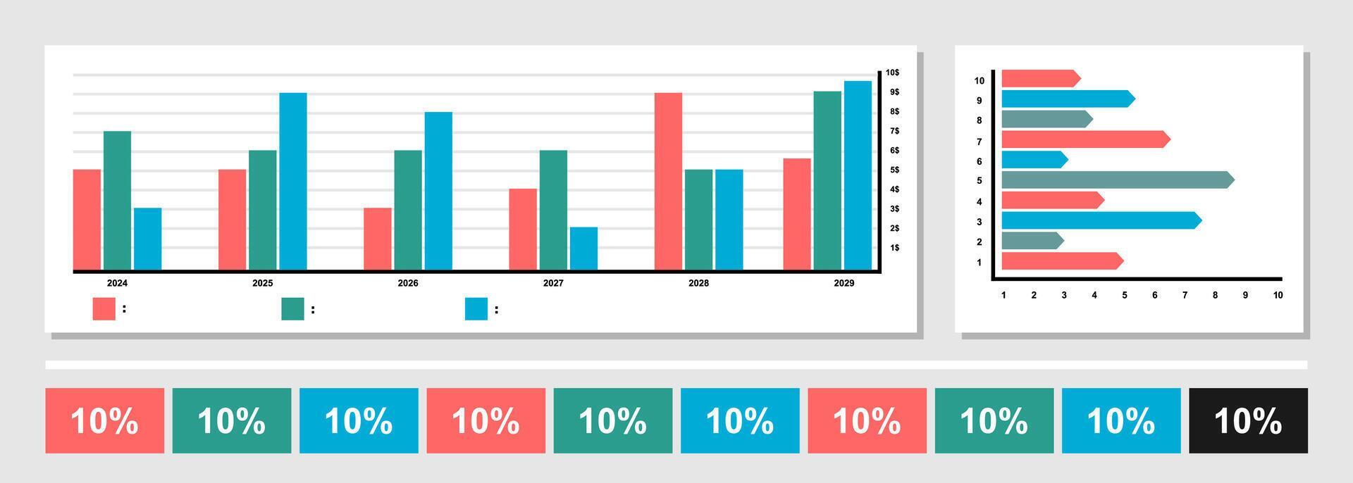 Infographic dashboard template. Simple design of interface, admin panel ...