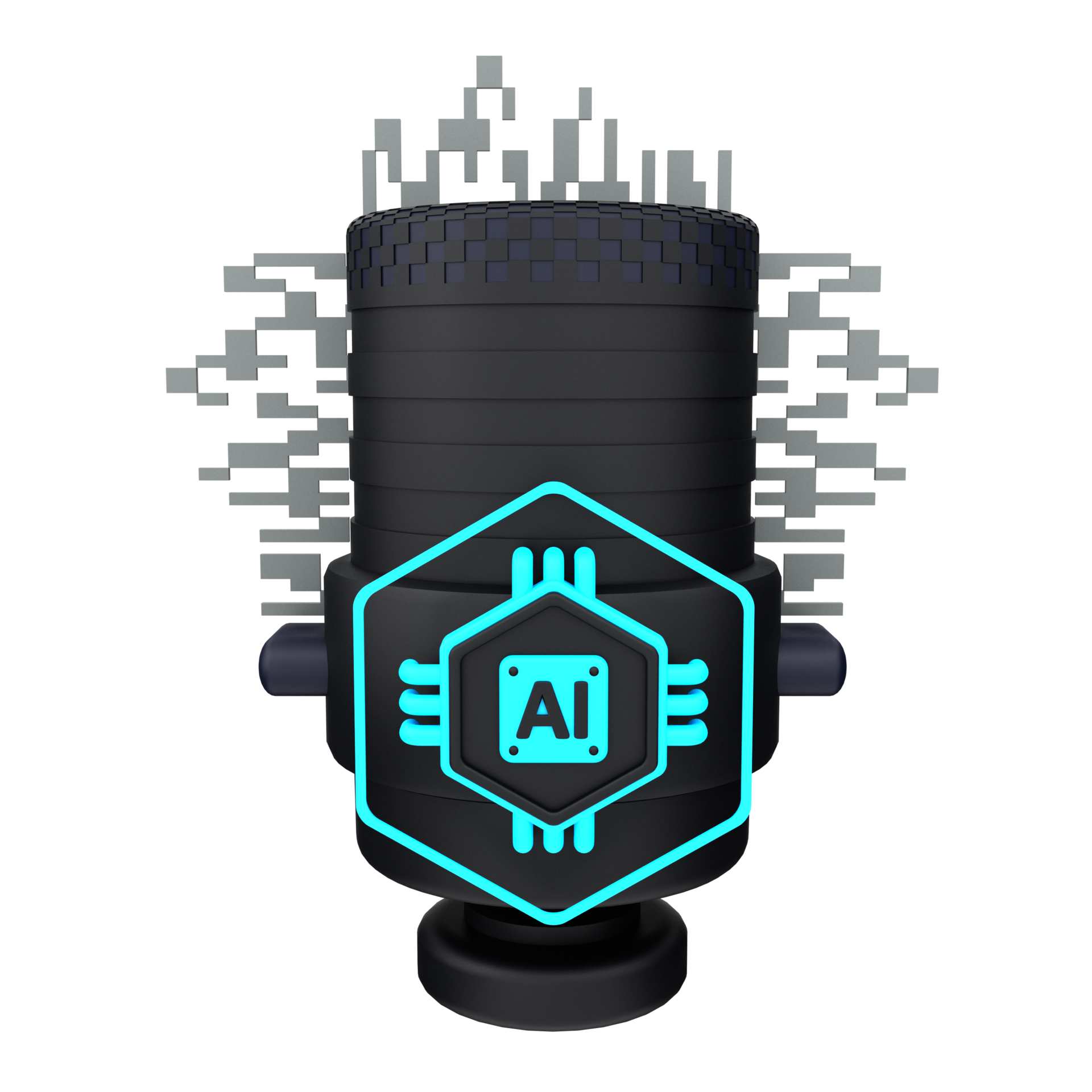 3d Minimal Artificial Intelligence Concept Artificial Intelligence Voice Ai Chip With