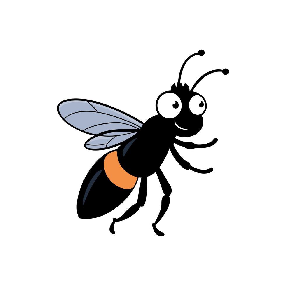Black Wasp Bug Walks Icon Illustration 47391878 Vector Art At Vecteezy