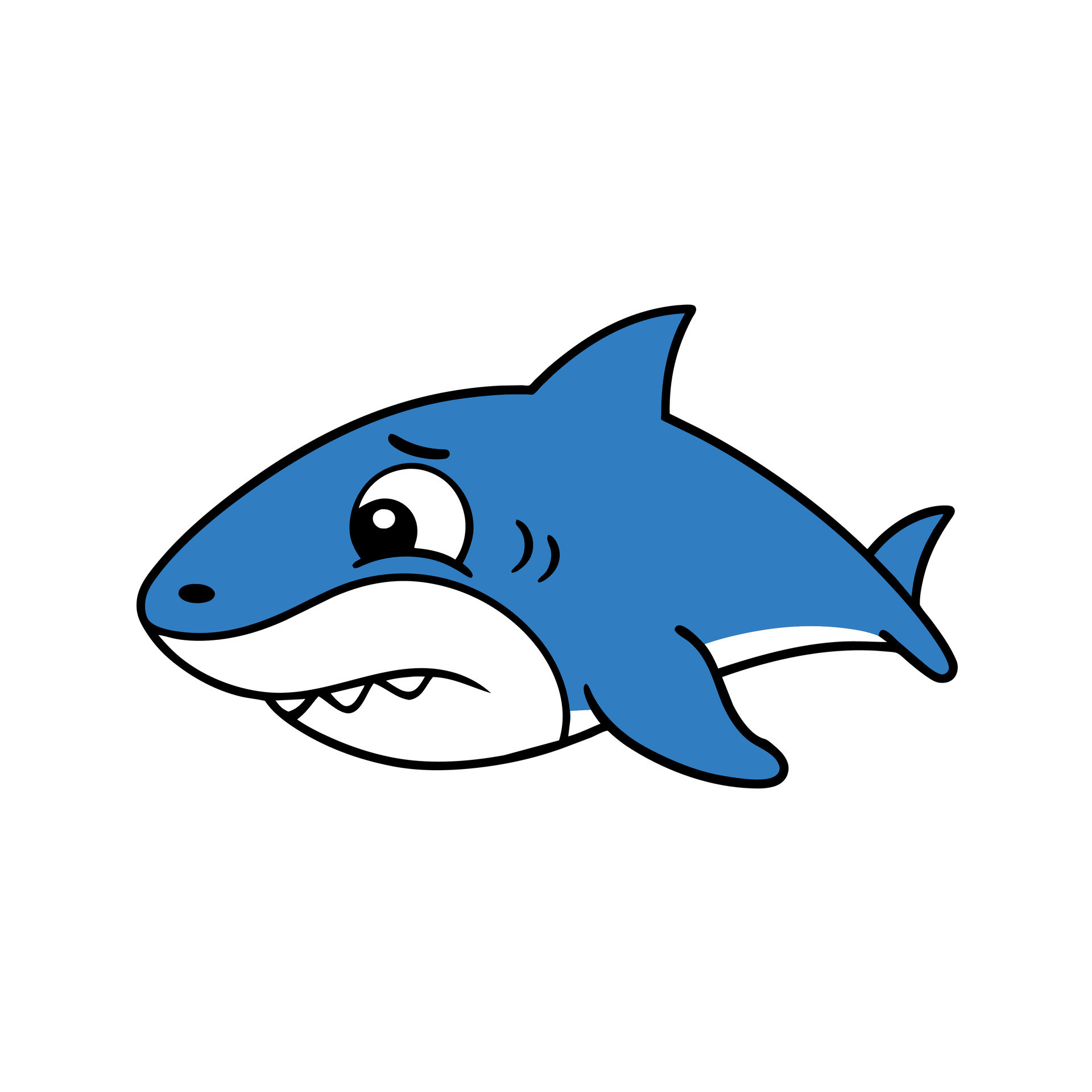 Blue Shark cries icon illustration 47392513 Vector Art at Vecteezy