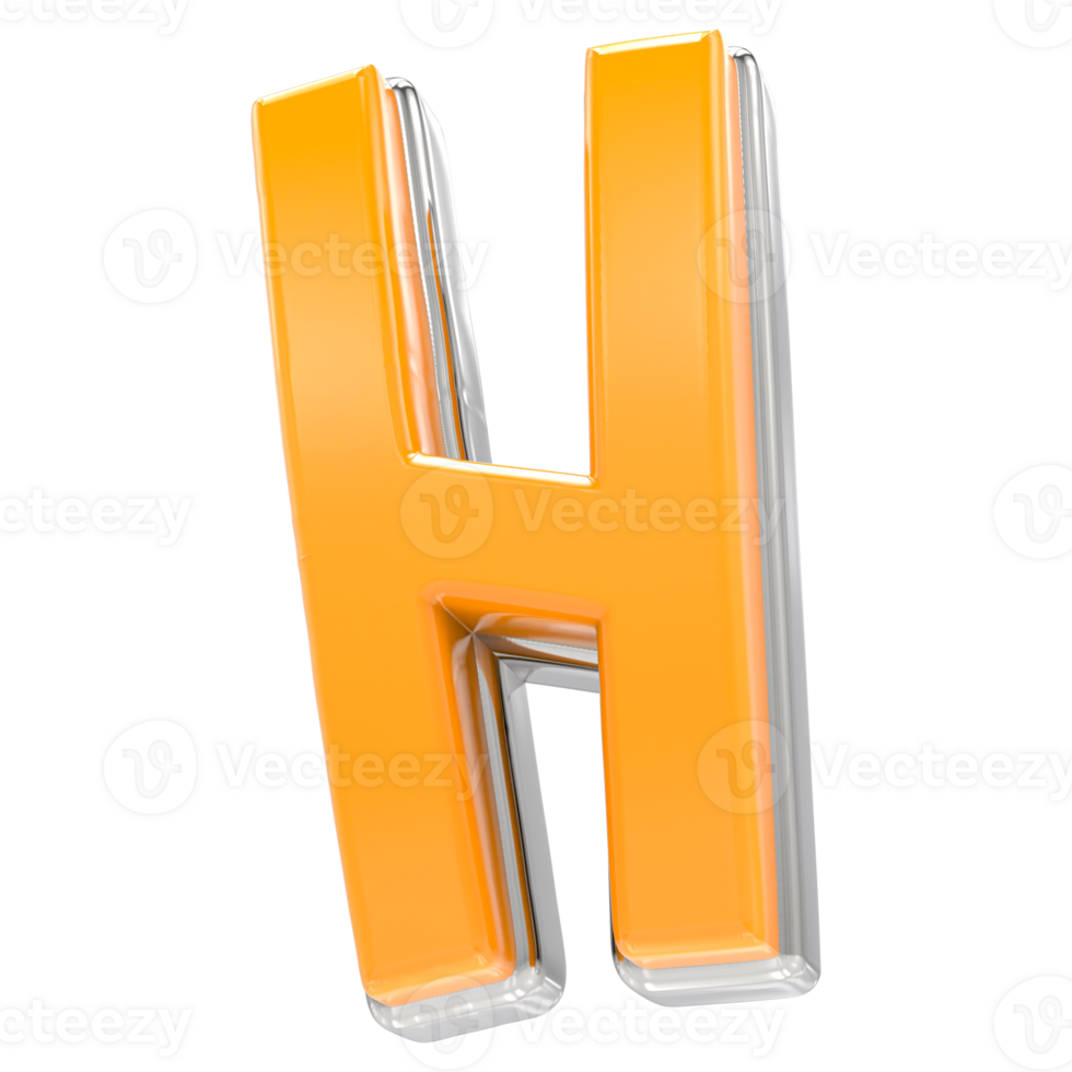 H Letter 3D Render 47393258 PNG