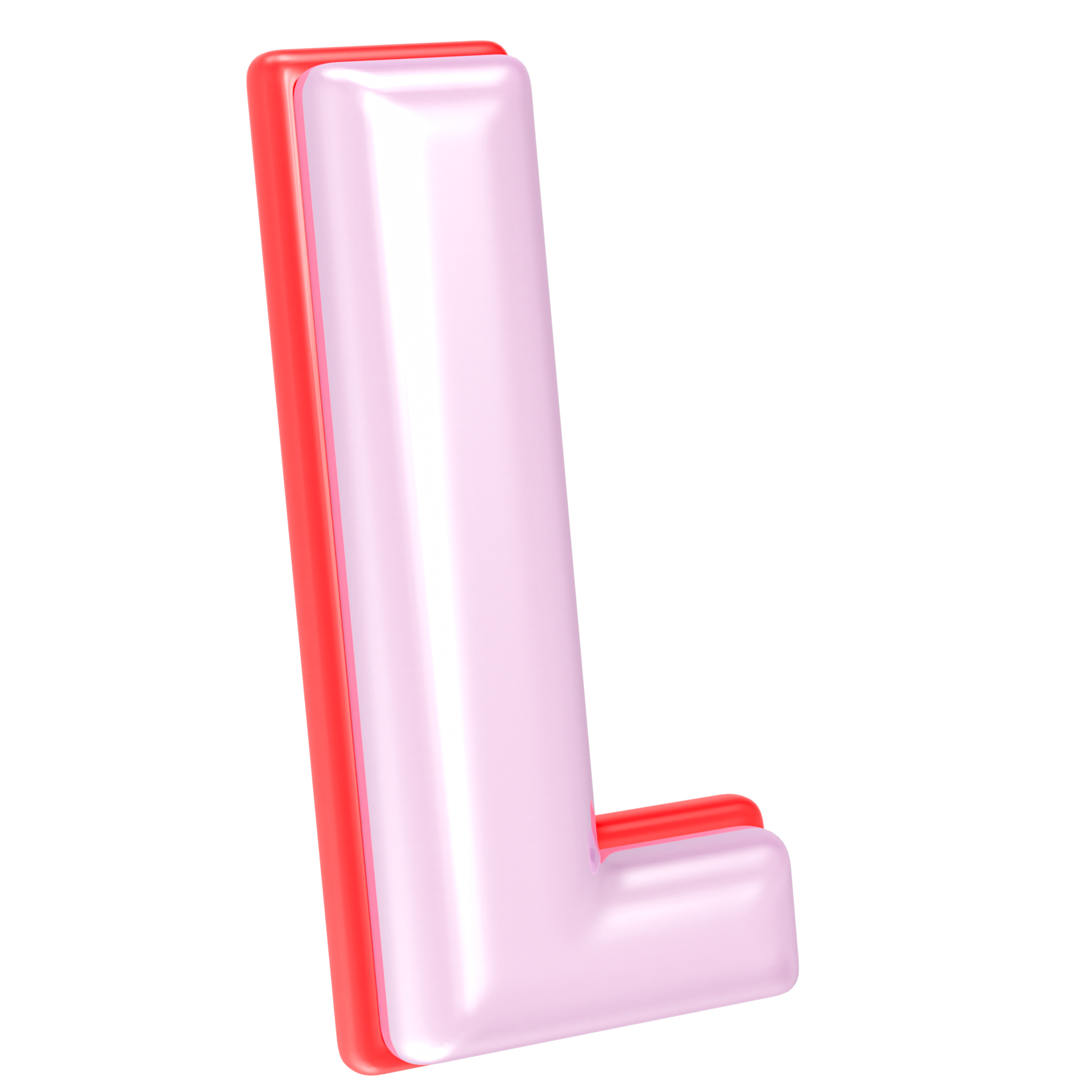 3d Representación Letra L Aislado 47393285 Png