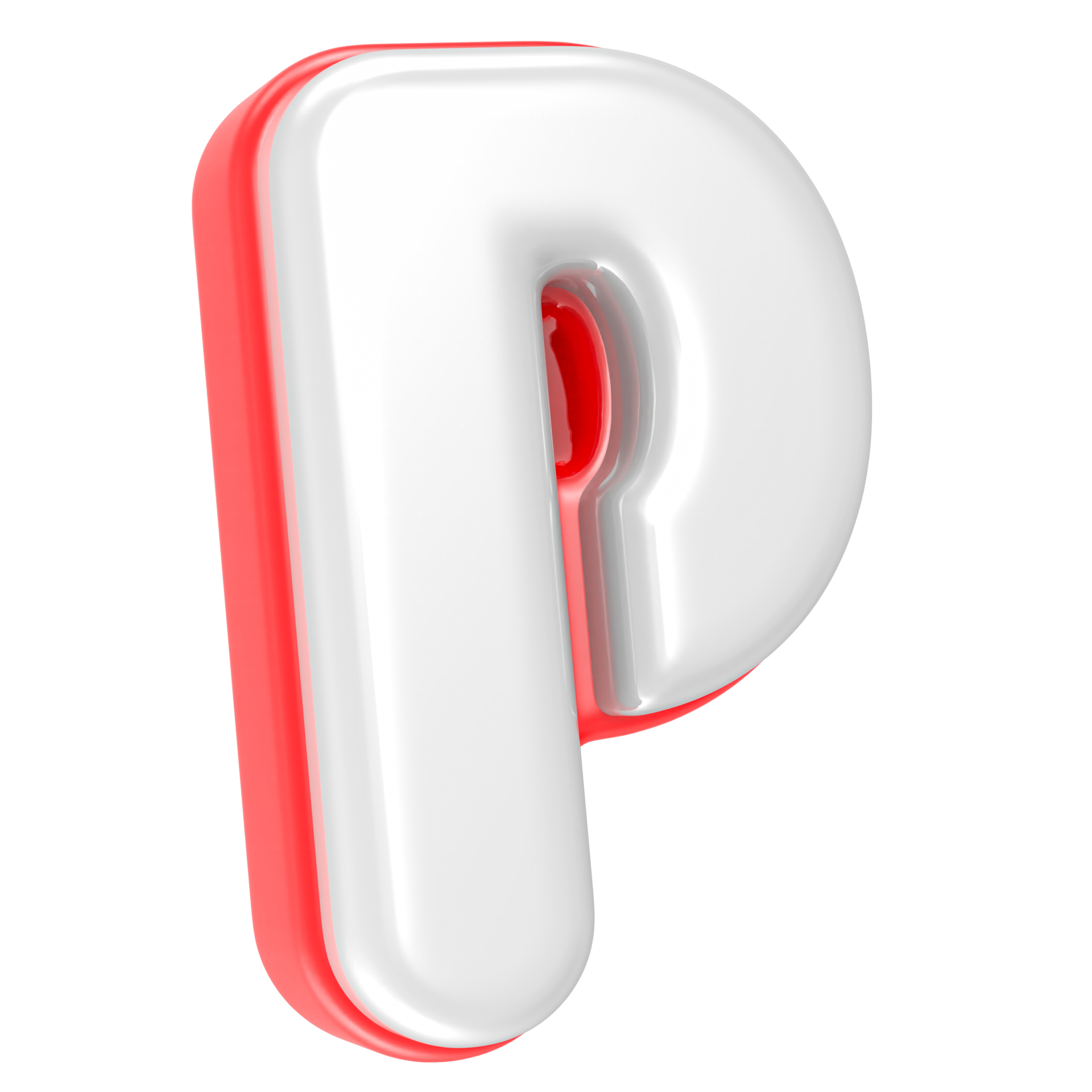 3d rendering Font P isolated 47393289 PNG