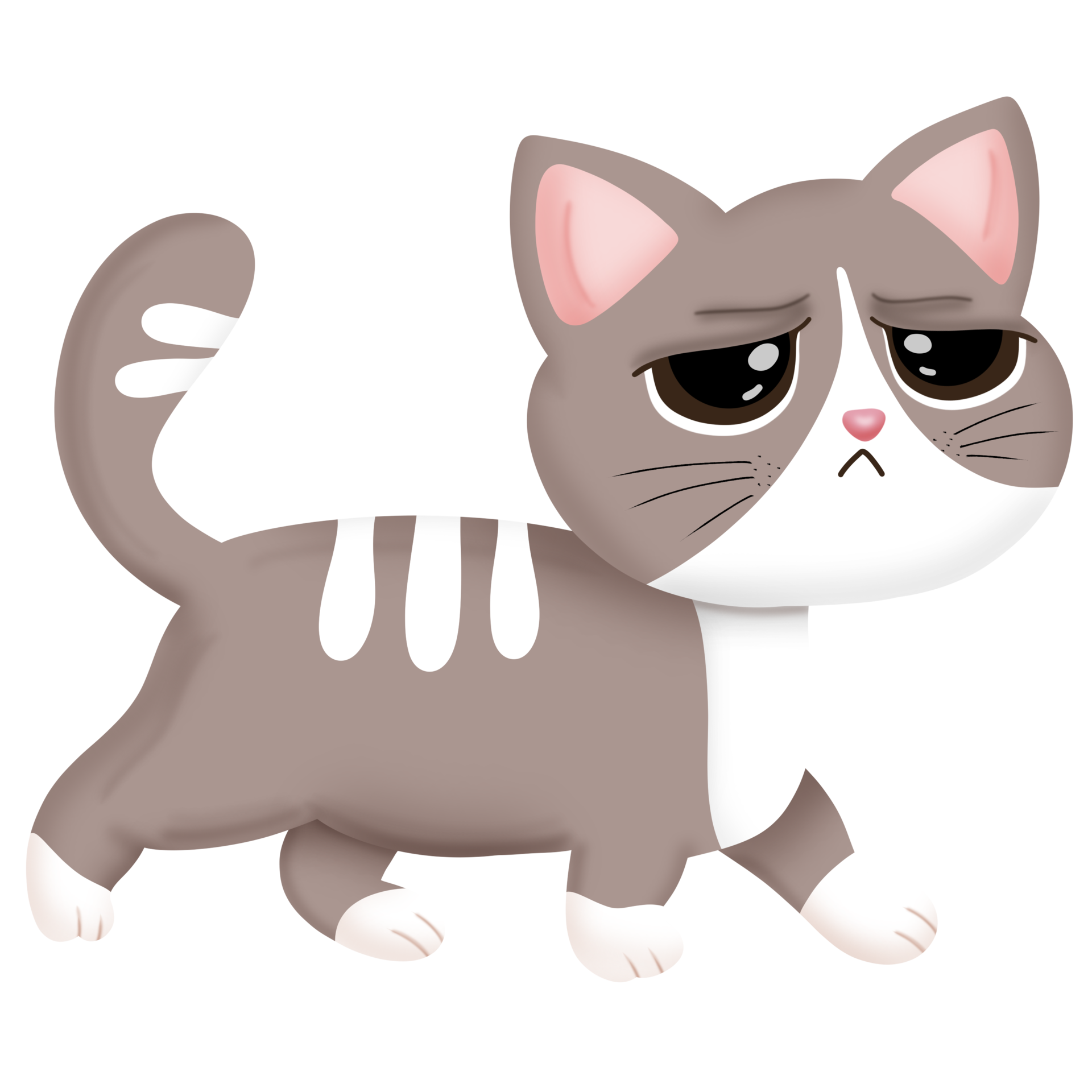 Sulk cartoon cat 47395360 PNG