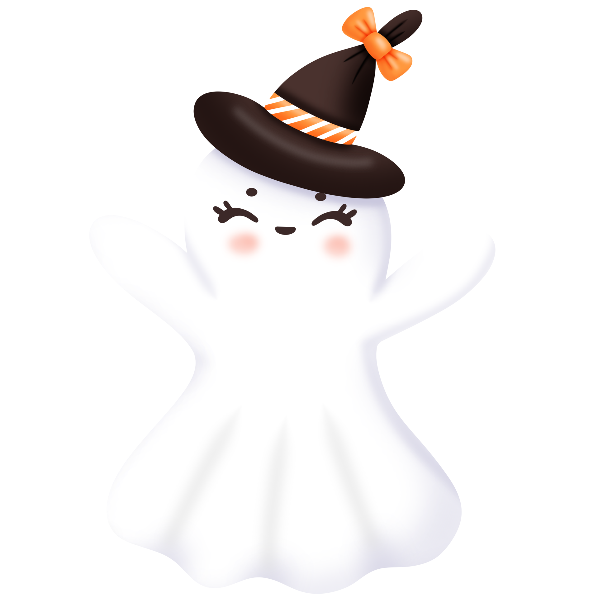Cute Ghost Halloween 47395606 Png