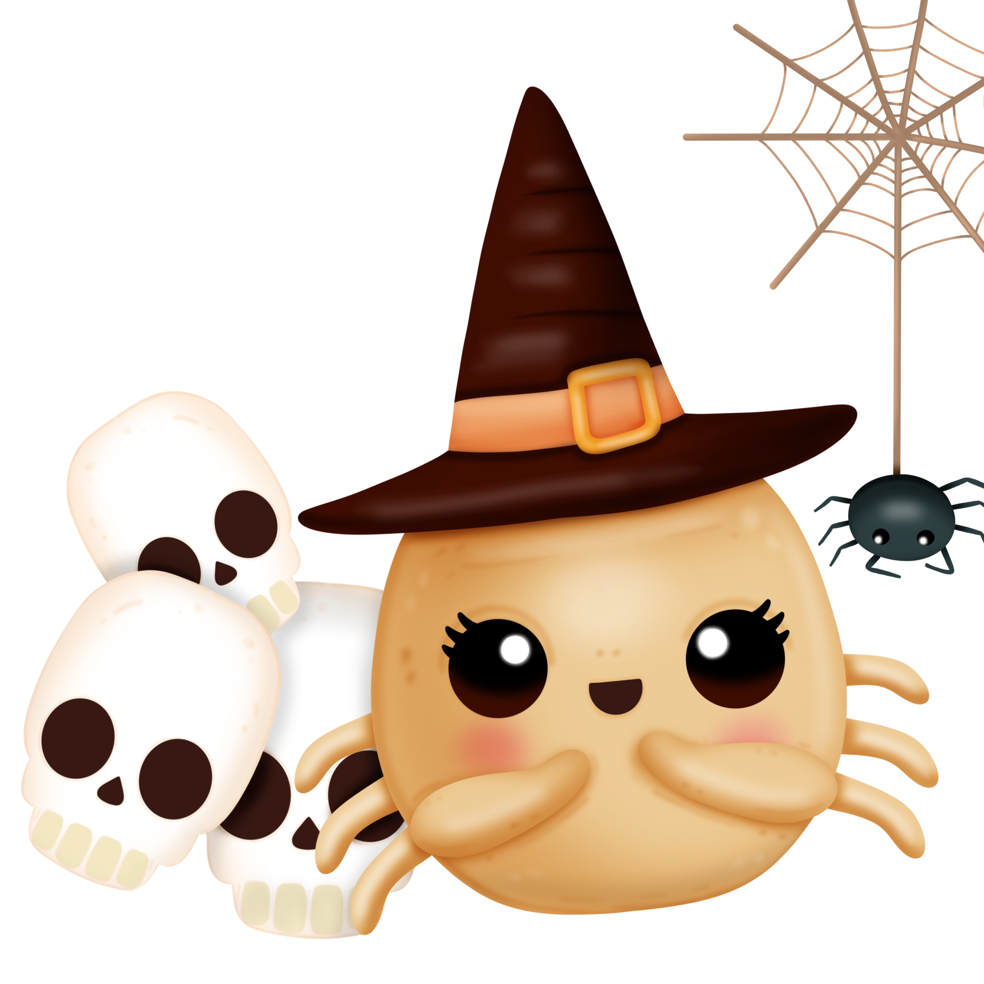Cute spider halloween 47395615 PNG