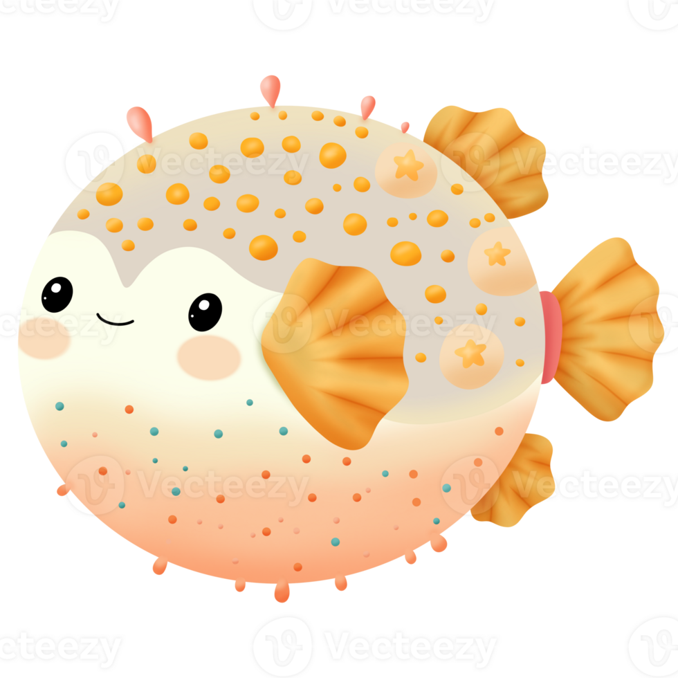 Cute cartoon puffer fish 47395616 PNG Cute cartoon puffer fish 47395616 PNG