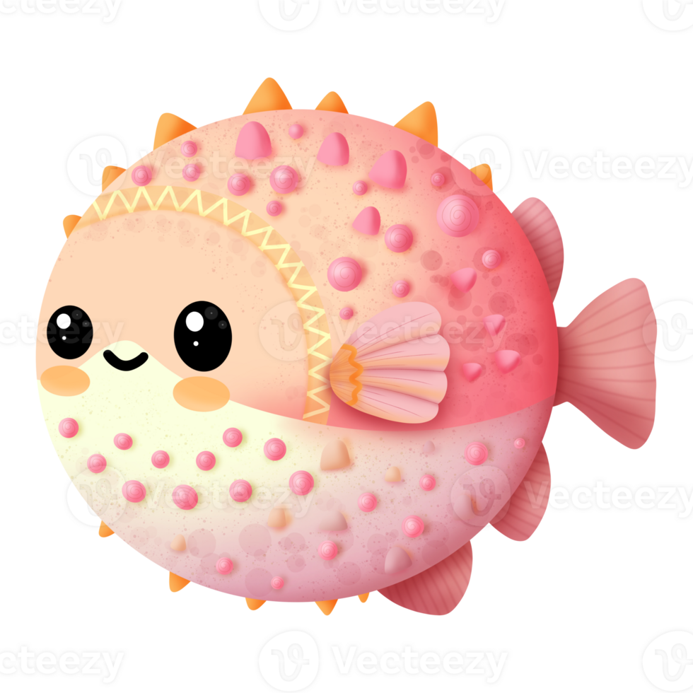 Cute cartoon puffer fish 47395657 PNG Cute cartoon puffer fish 47395657 PNG