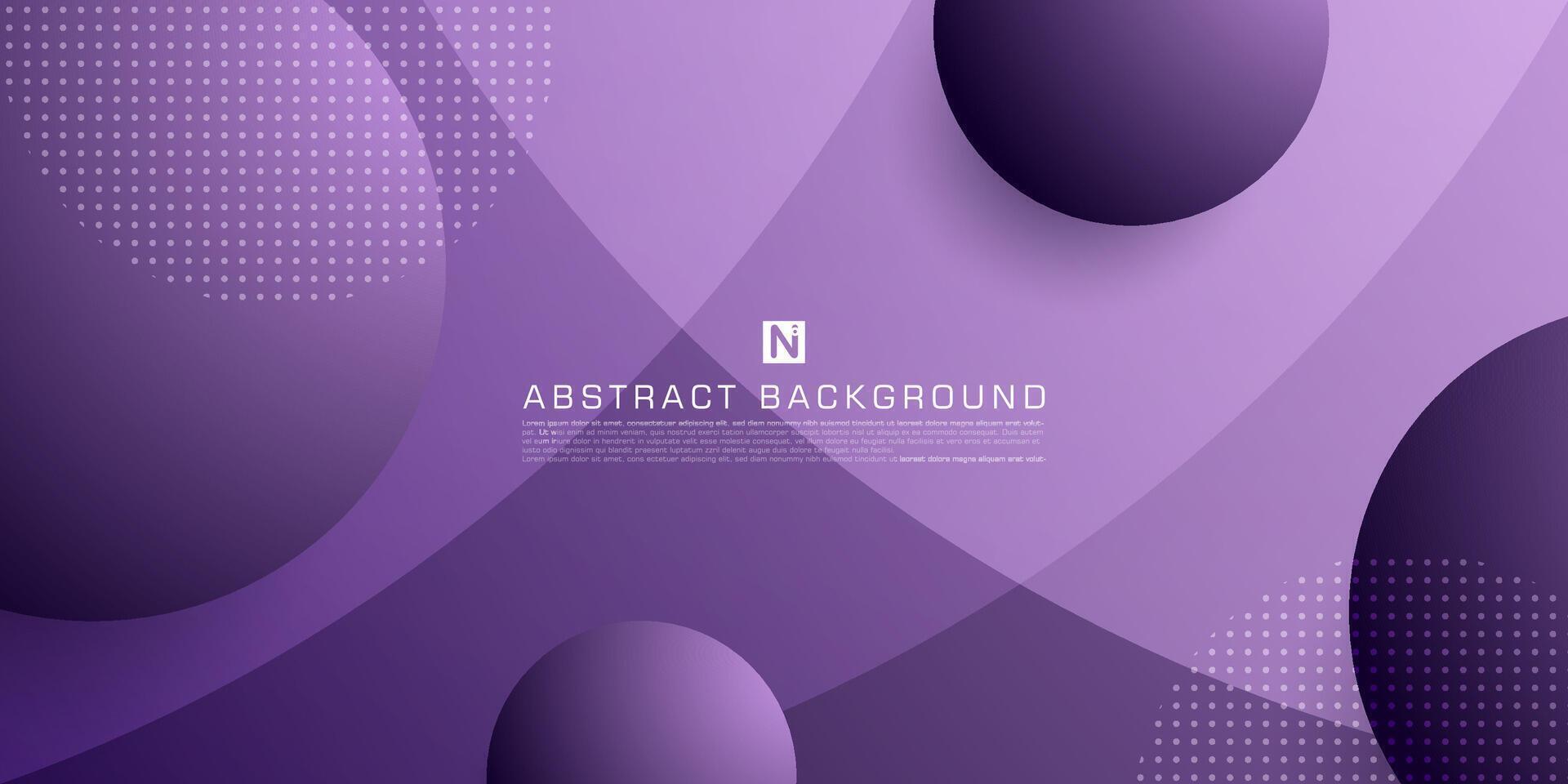 Dark purple gradient illustration background with curved and circle ...