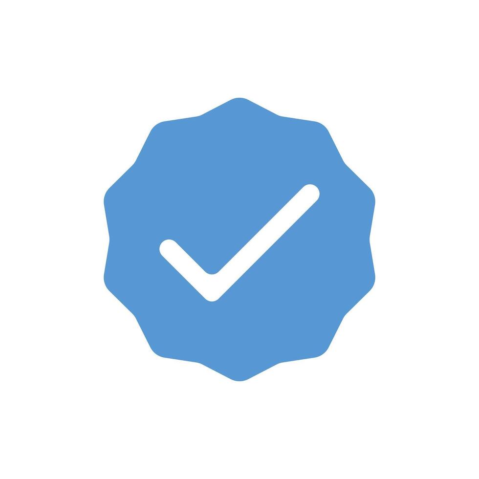 Blue Verified icon . verification check mark. 47399150 Vector Art at ...