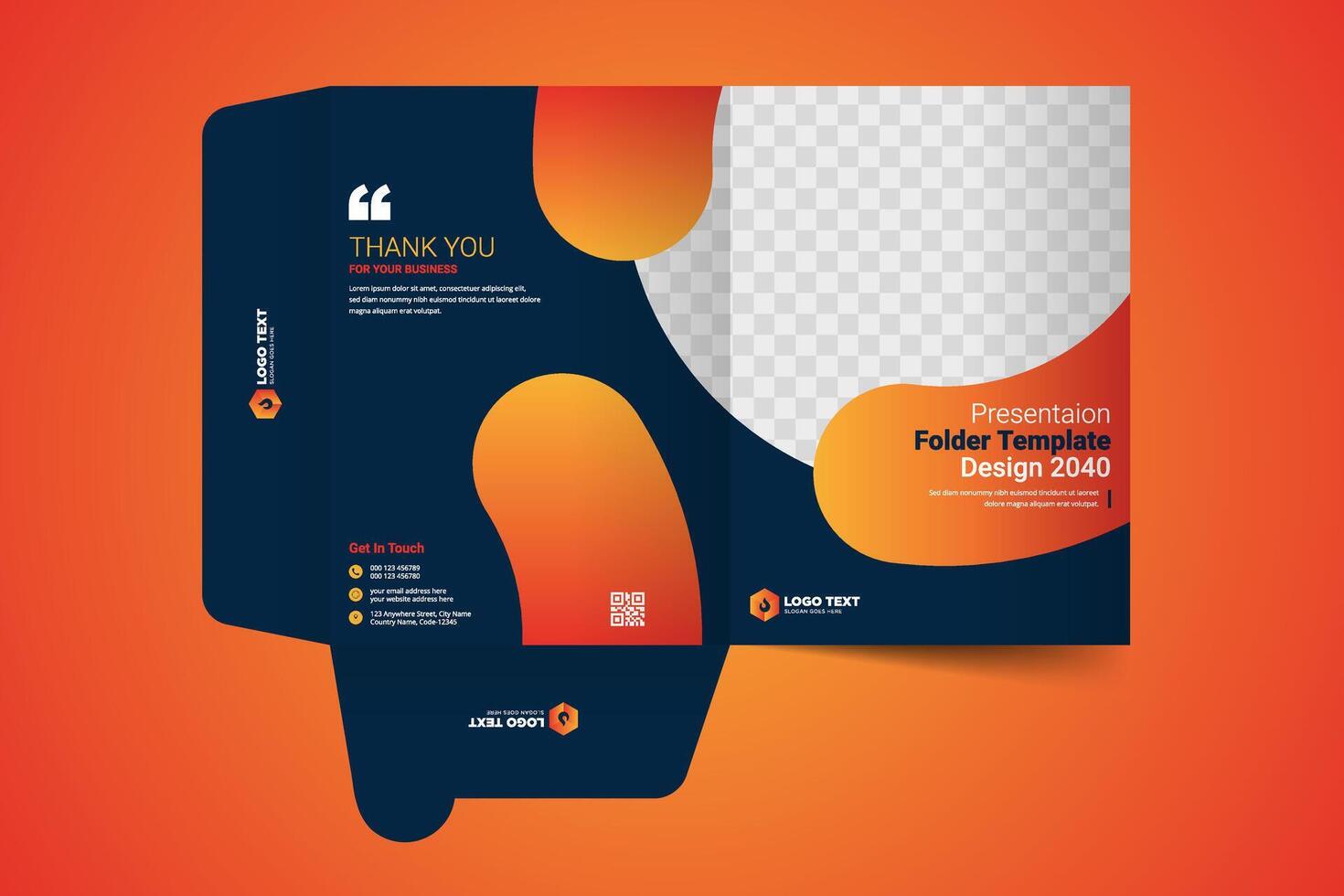Corporate presentation folder design template layout for files 47399822 ...
