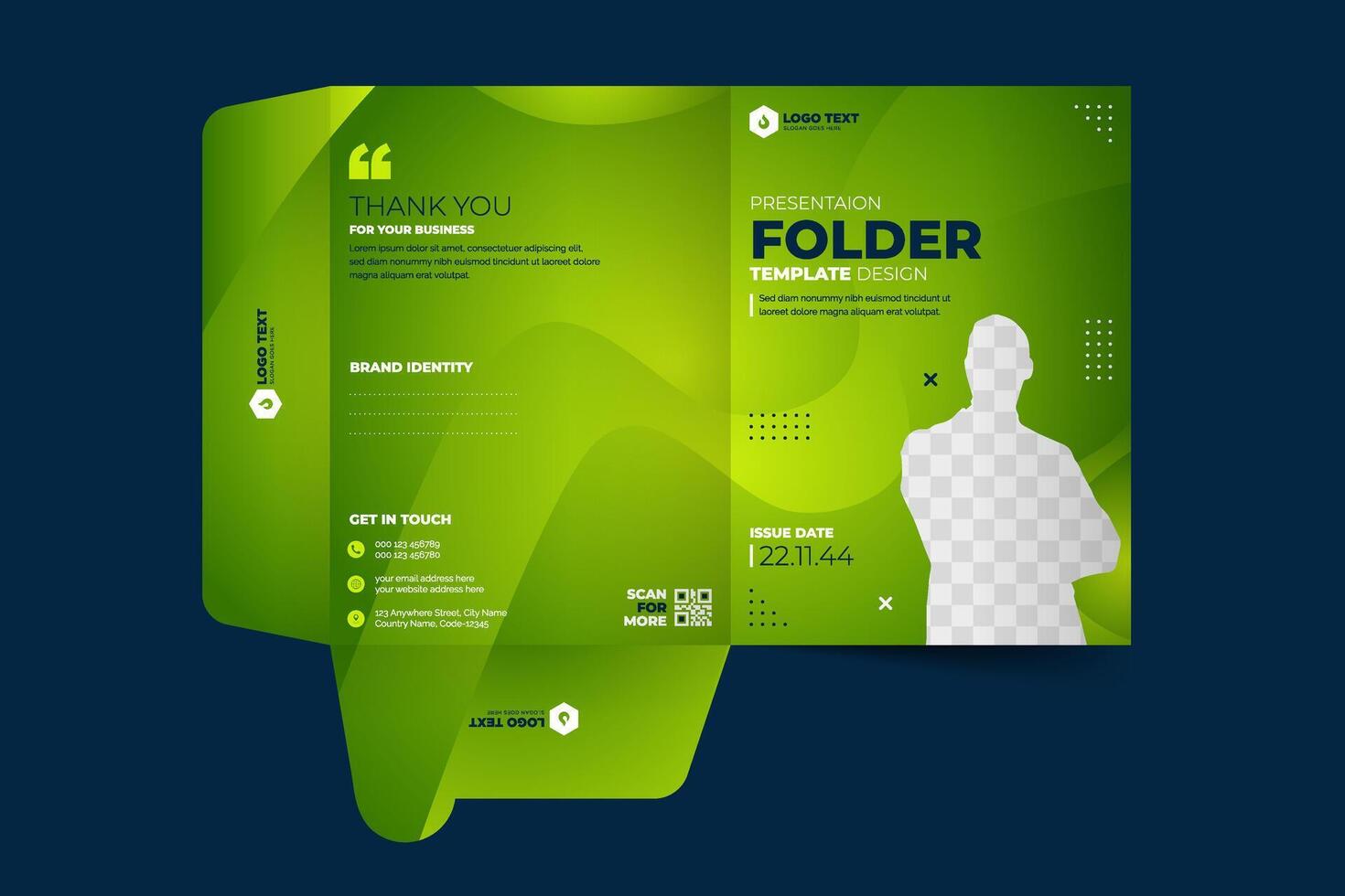 Corporate presentation folder design template layout for files 47399828 ...