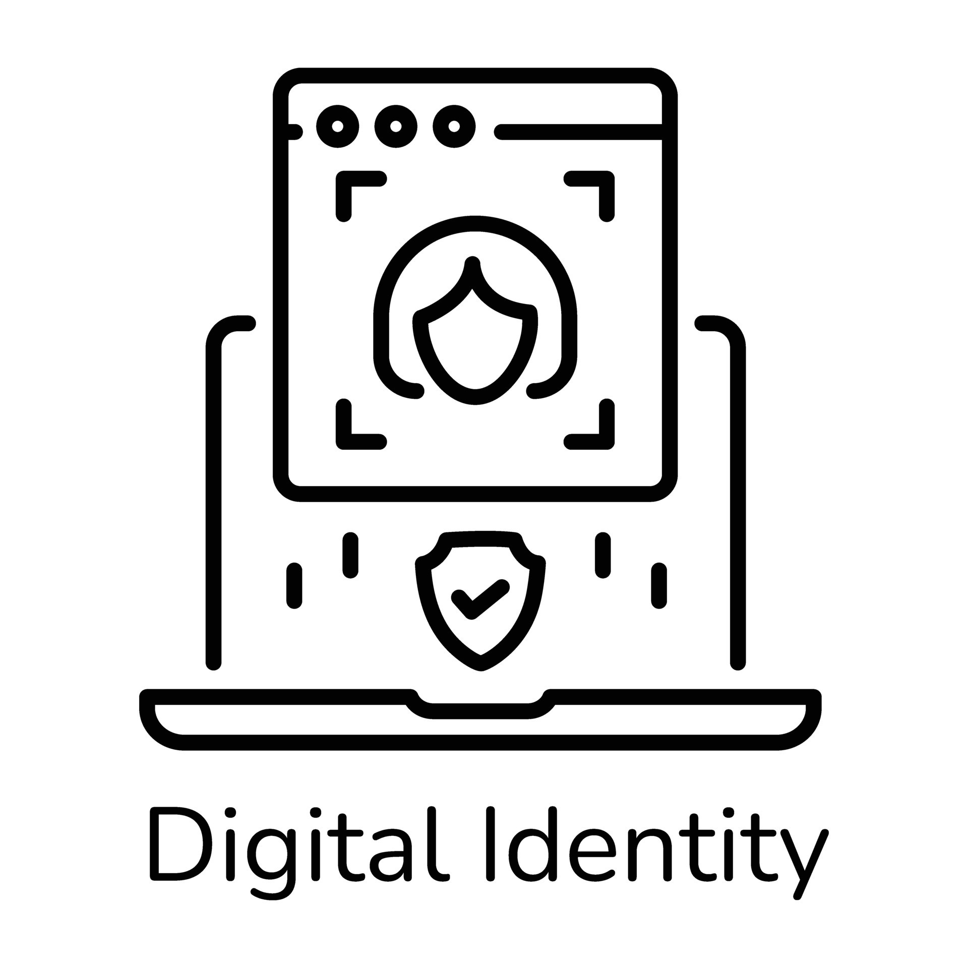 descargable línea icono de digital identidad 47402206 Vector en Vecteezy