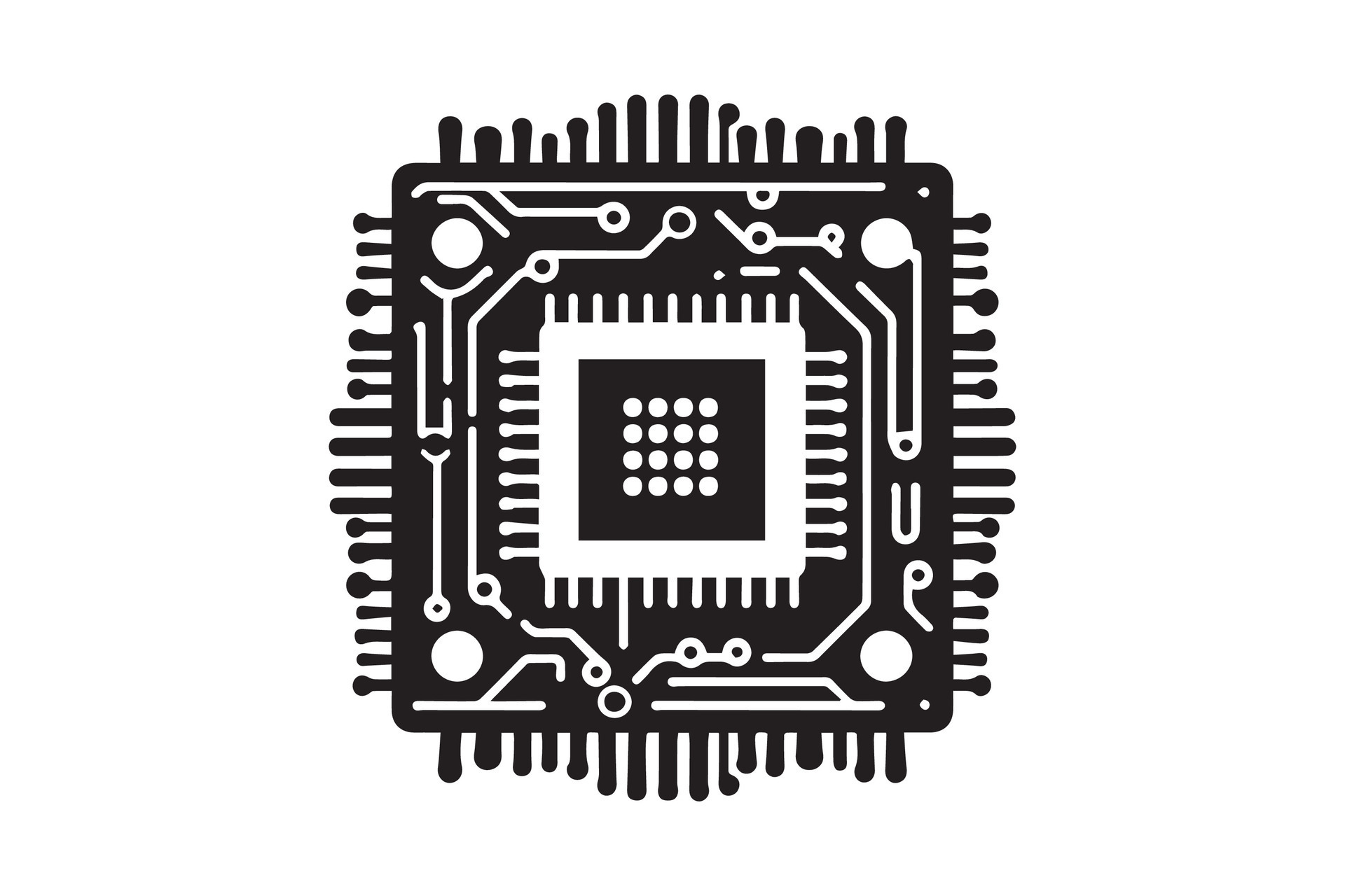 CPU silhouette in white background 47403679 Vector Art at Vecteezy CPU silhouette in white background 47403679 Vector Art at Vecteezy