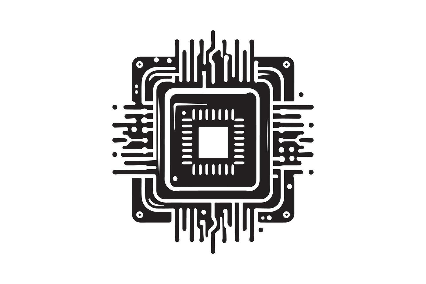 CPU silhouette in white background 47403724 Vector Art at Vecteezy CPU silhouette in white background 47403724 Vector Art at Vecteezy