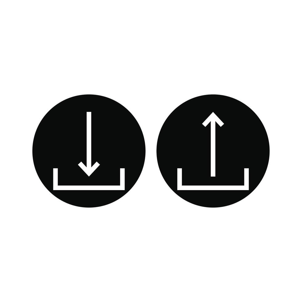 download and upload icon button on white background 47404575 Vector Art ...