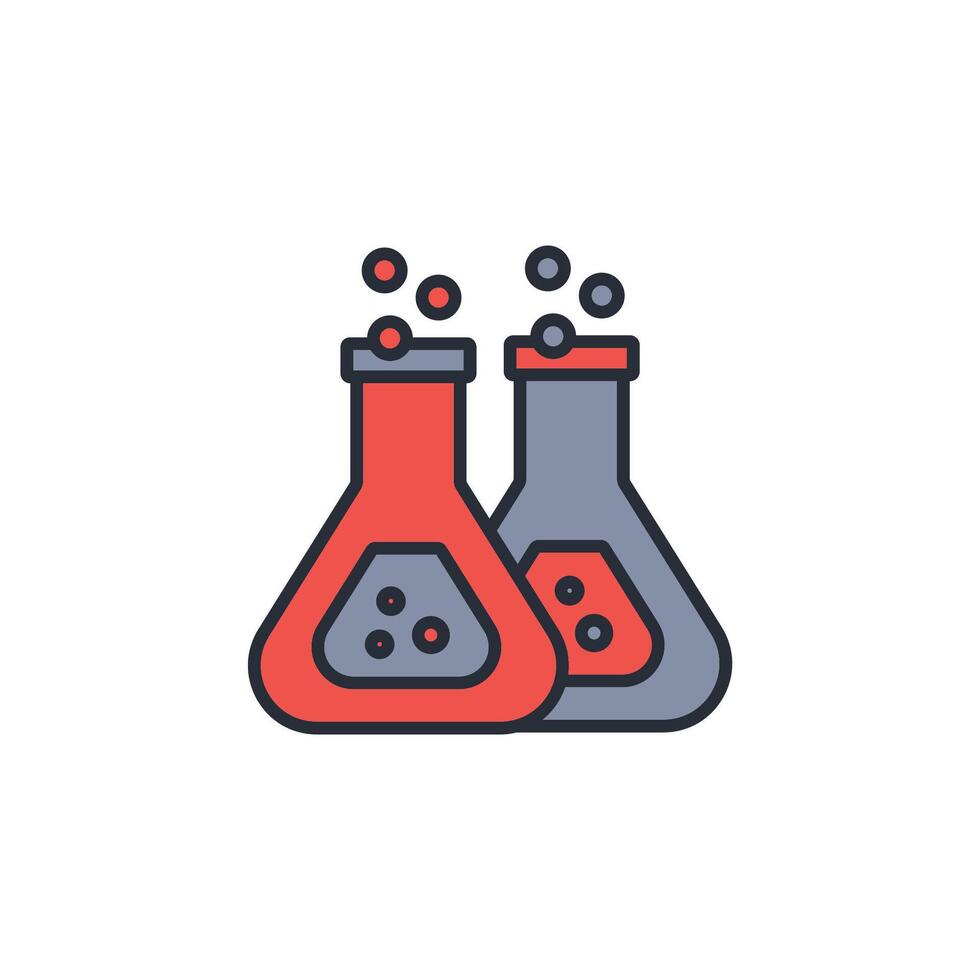 flask icon. .Editable stroke.linear style sign for use web design,logo ...