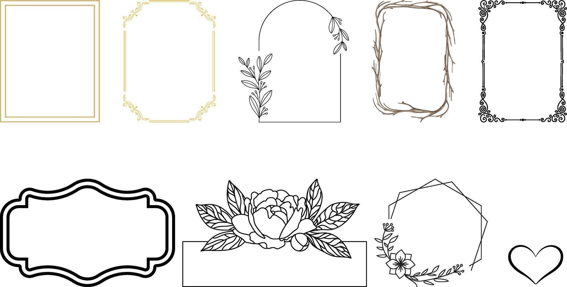 Decorative Frames Collection Set 47405268 Vector Art At Vecteezy