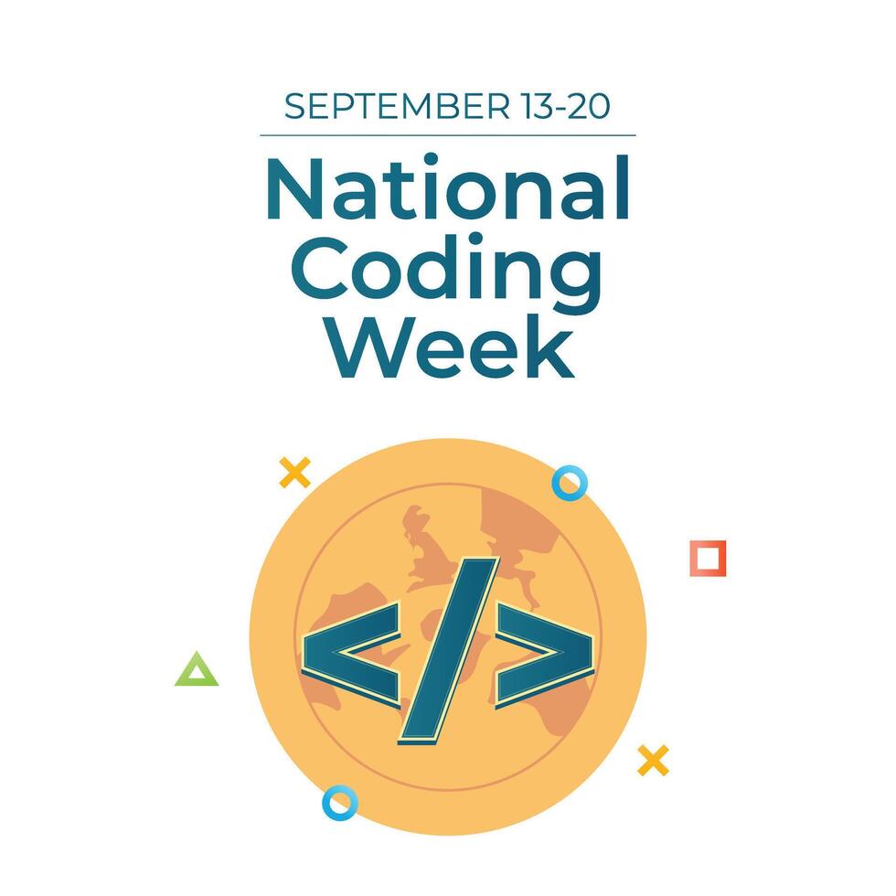 National Coding Week. Flat art design. Good for celebration template usage. eps 10. 47405673 ...