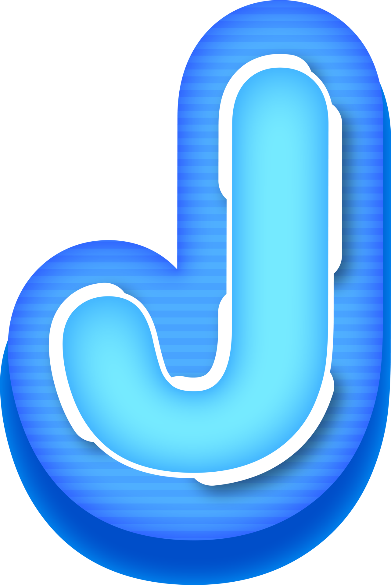 Letter J, Blue Tech Effect Alphabet 47406760 PNG